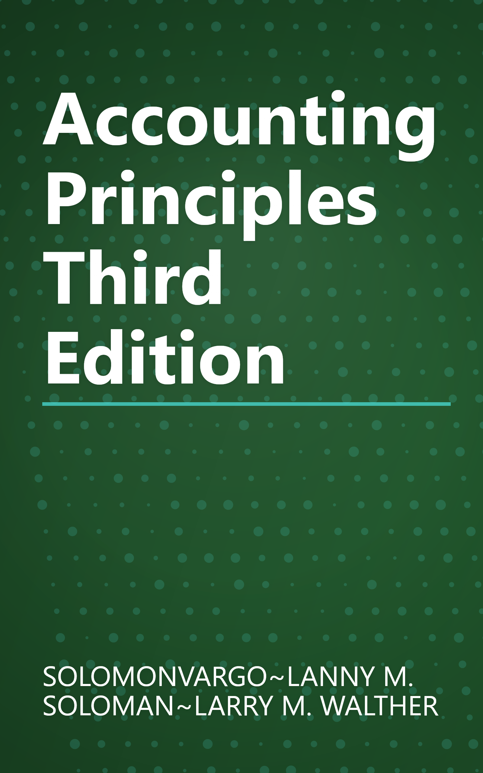 Accounting Principles Third Edition book cover