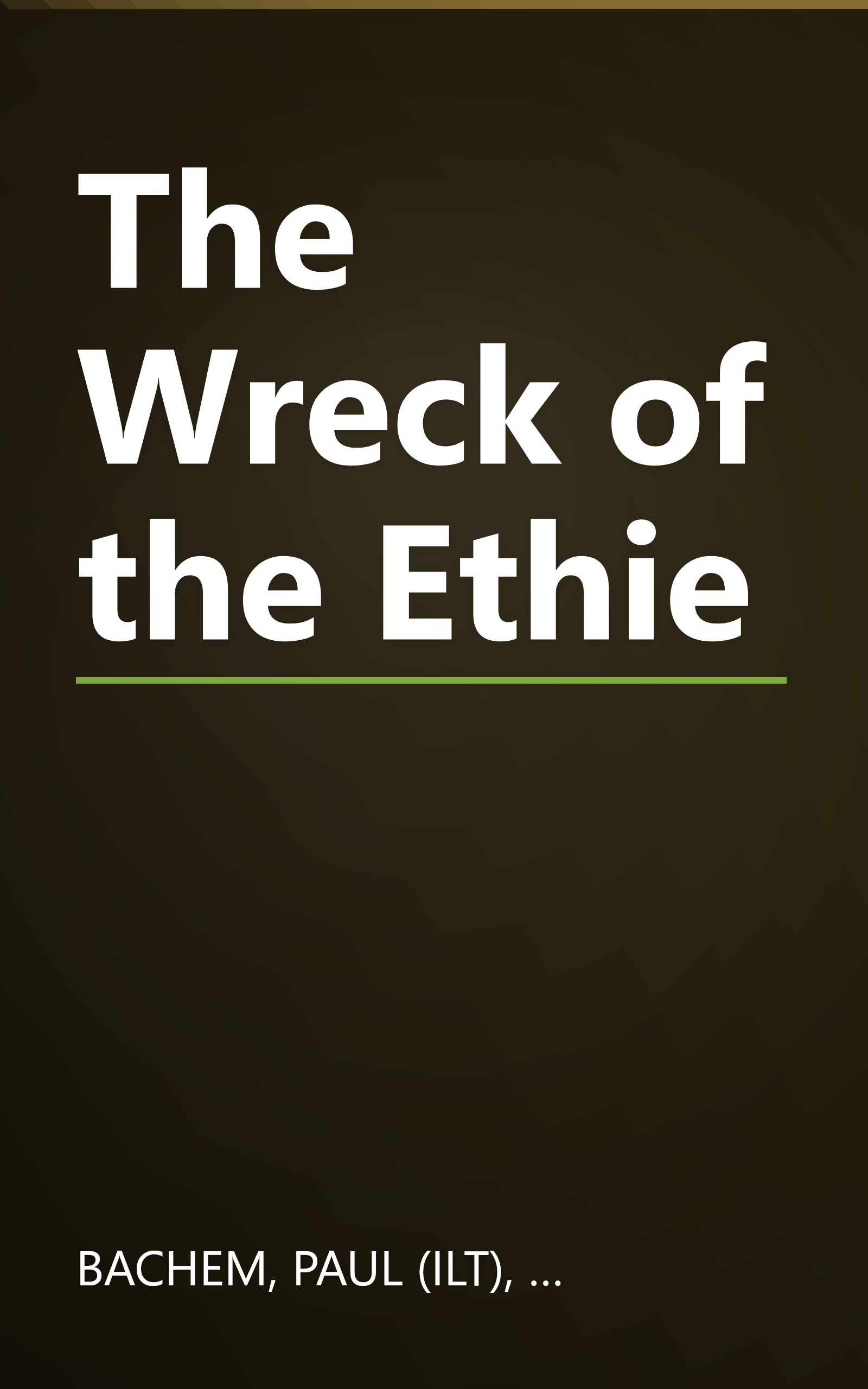 The Wreck of the Ethie book cover