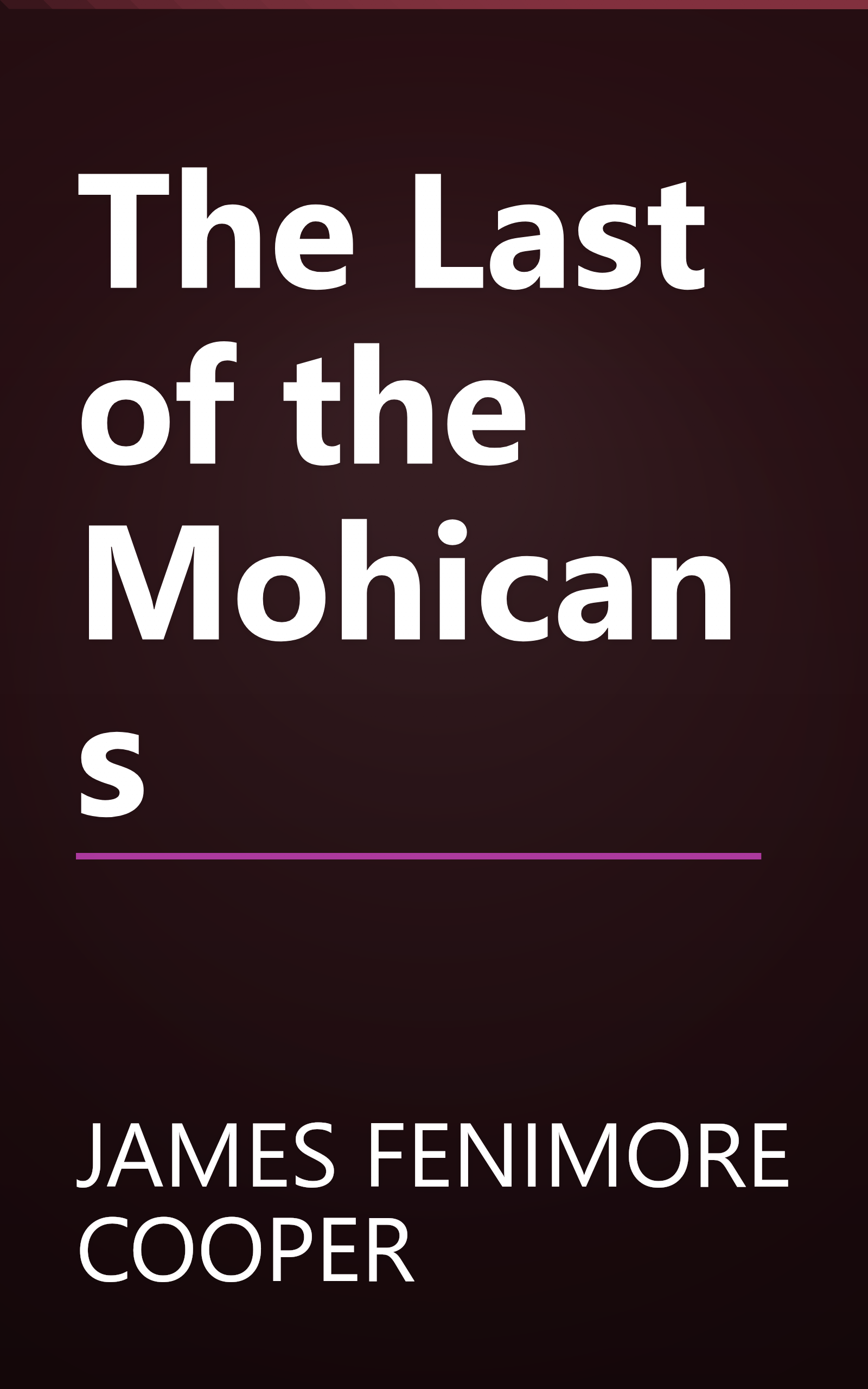 The Last of the Mohicans book cover