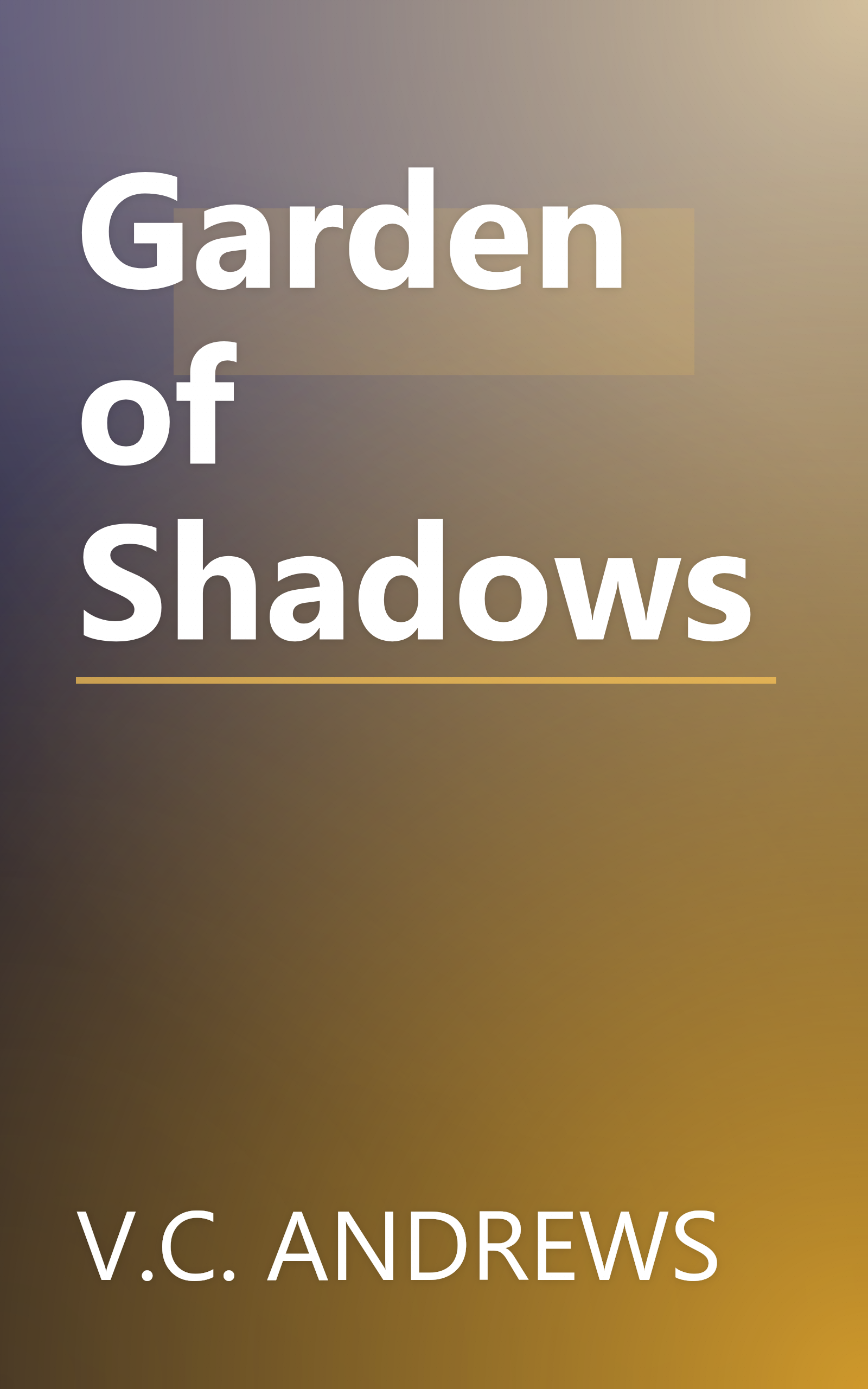 Garden of Shadows book cover
