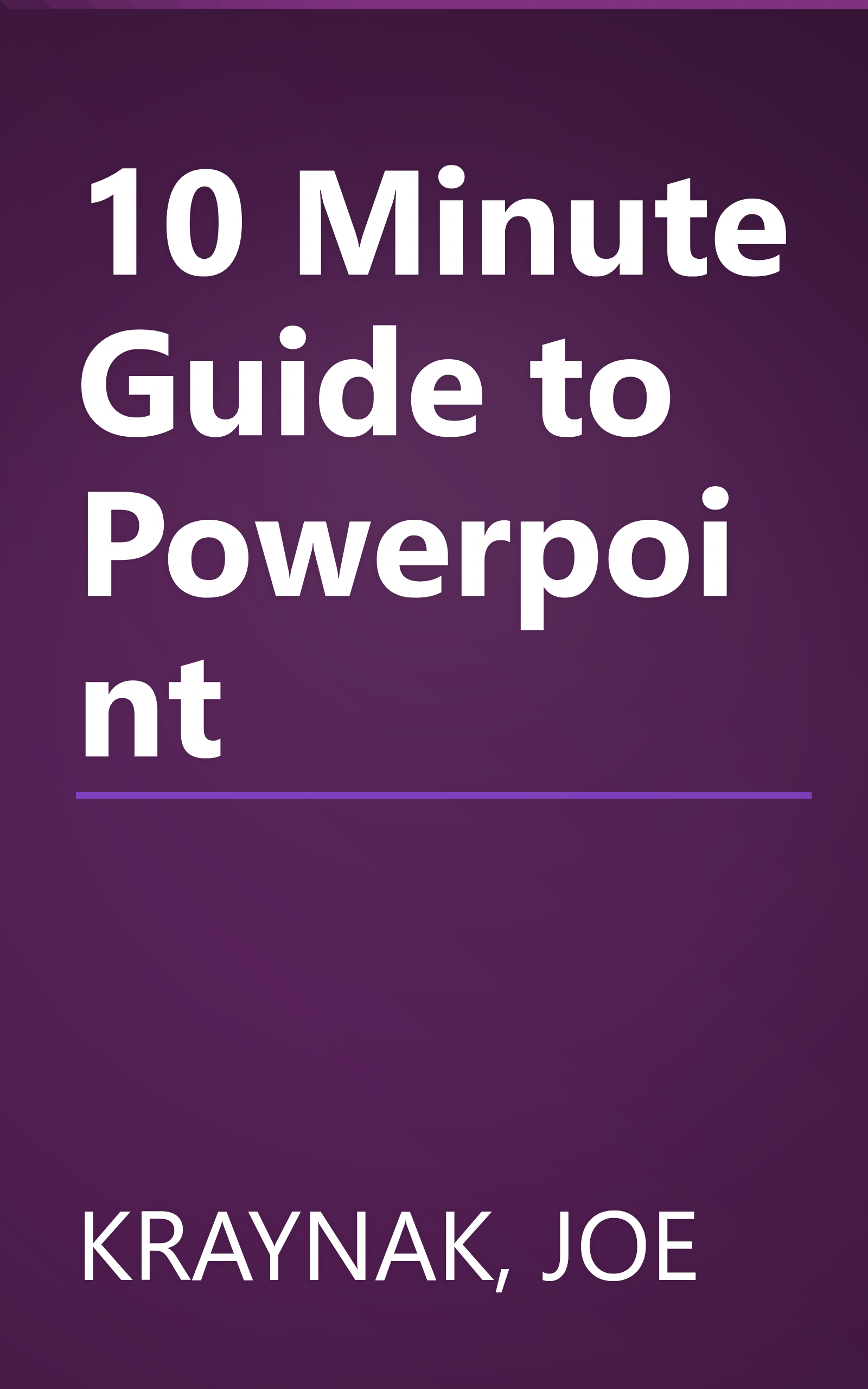 10 Minute Guide to Powerpoint book cover