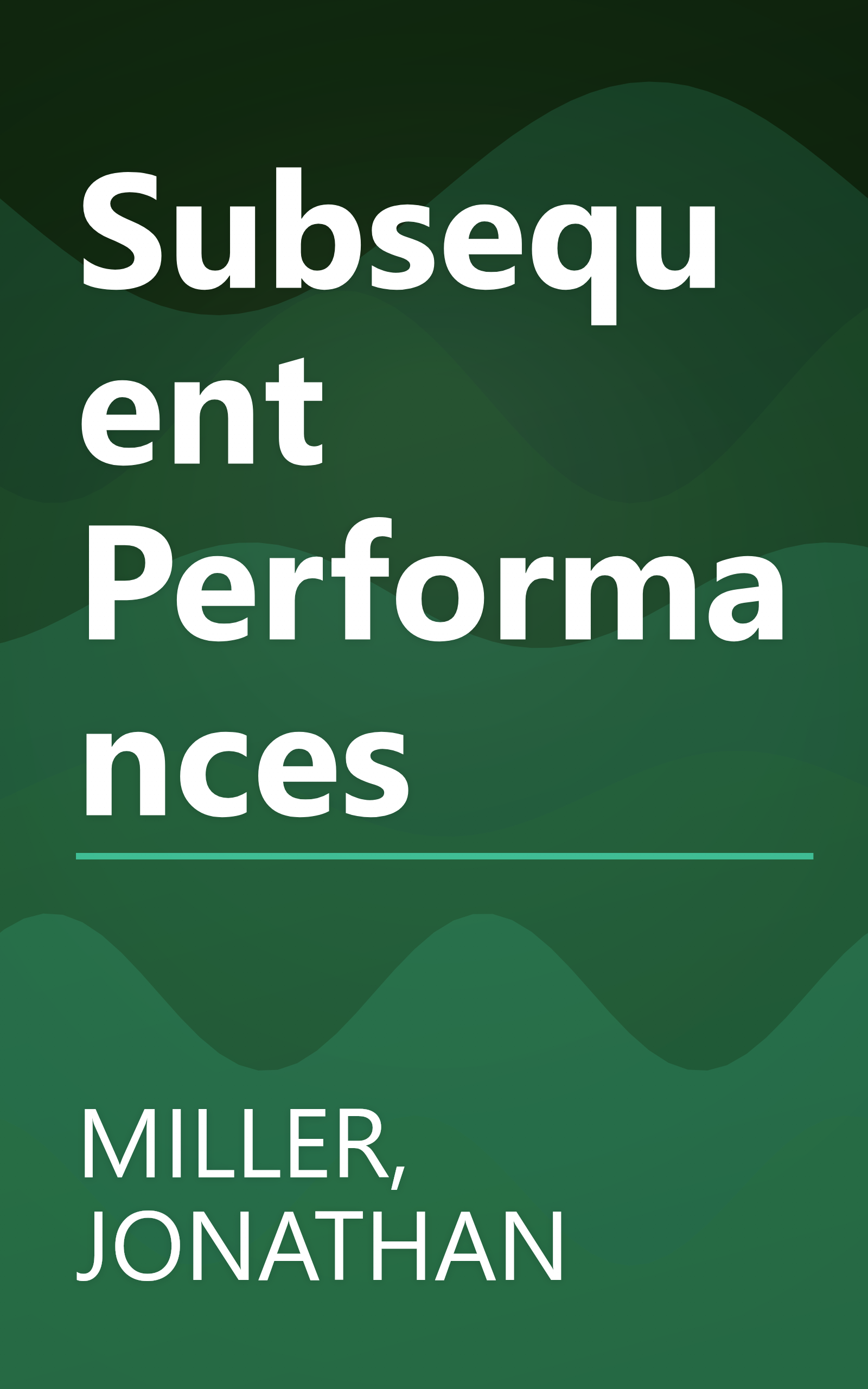 Subsequent Performances book cover