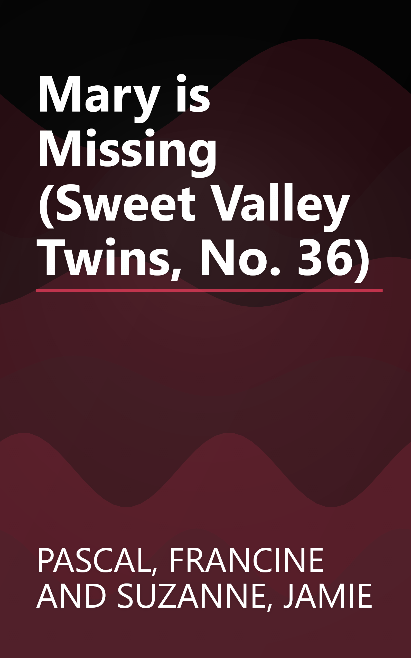Mary is Missing (Sweet Valley Twins, No. 36) book cover