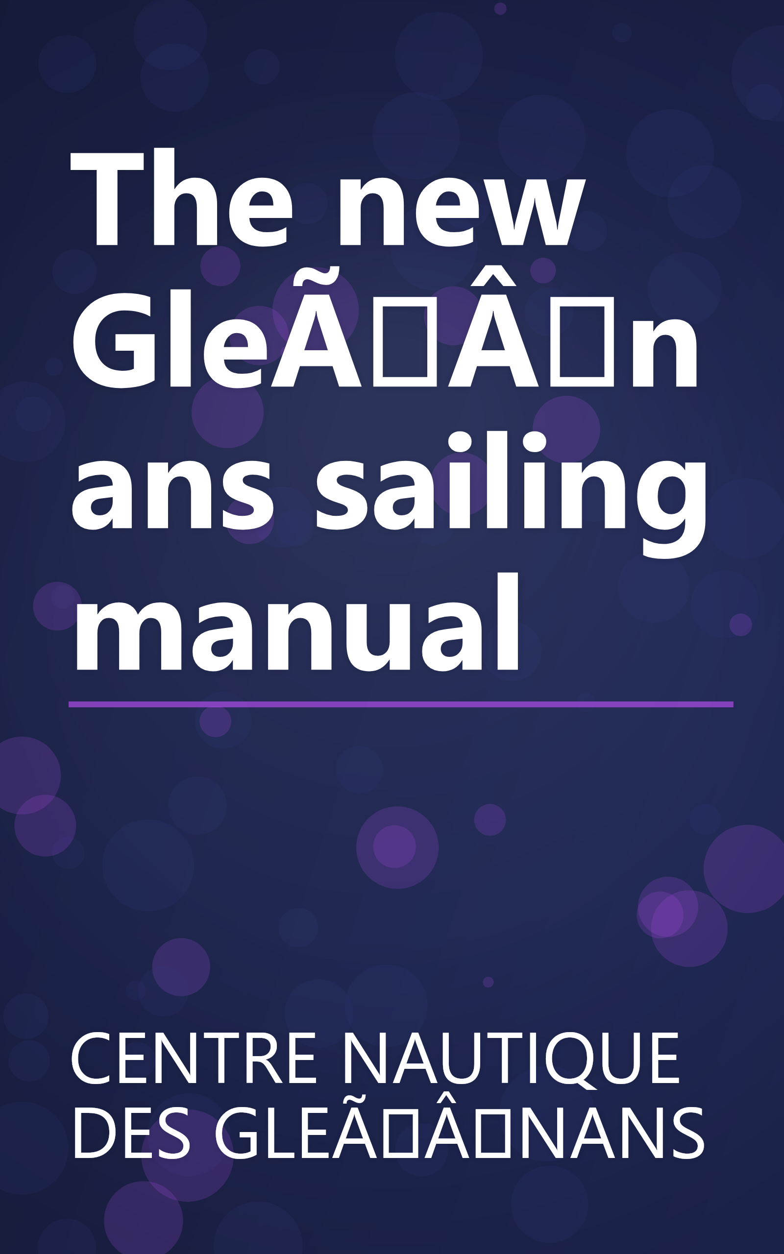 The new GleÃÂnans sailing manual book cover