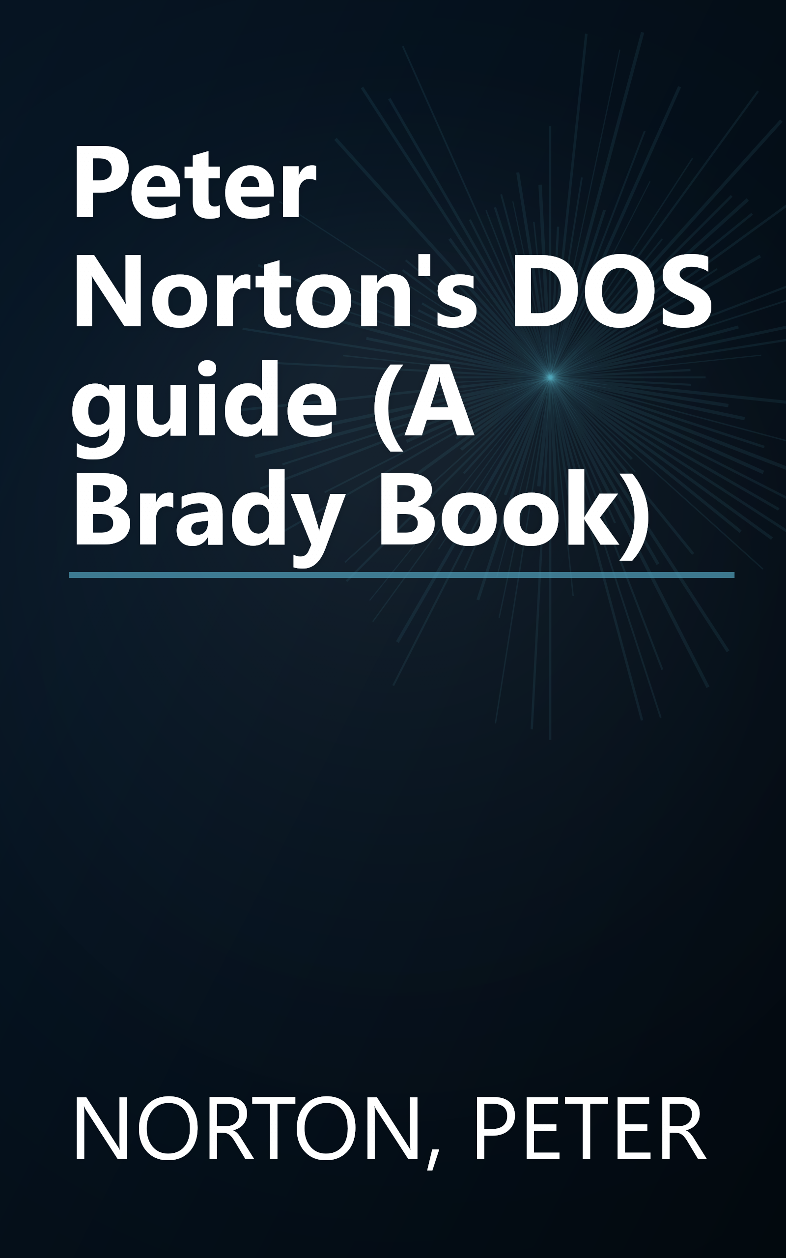 Peter Norton's DOS guide (A Brady Book) book cover