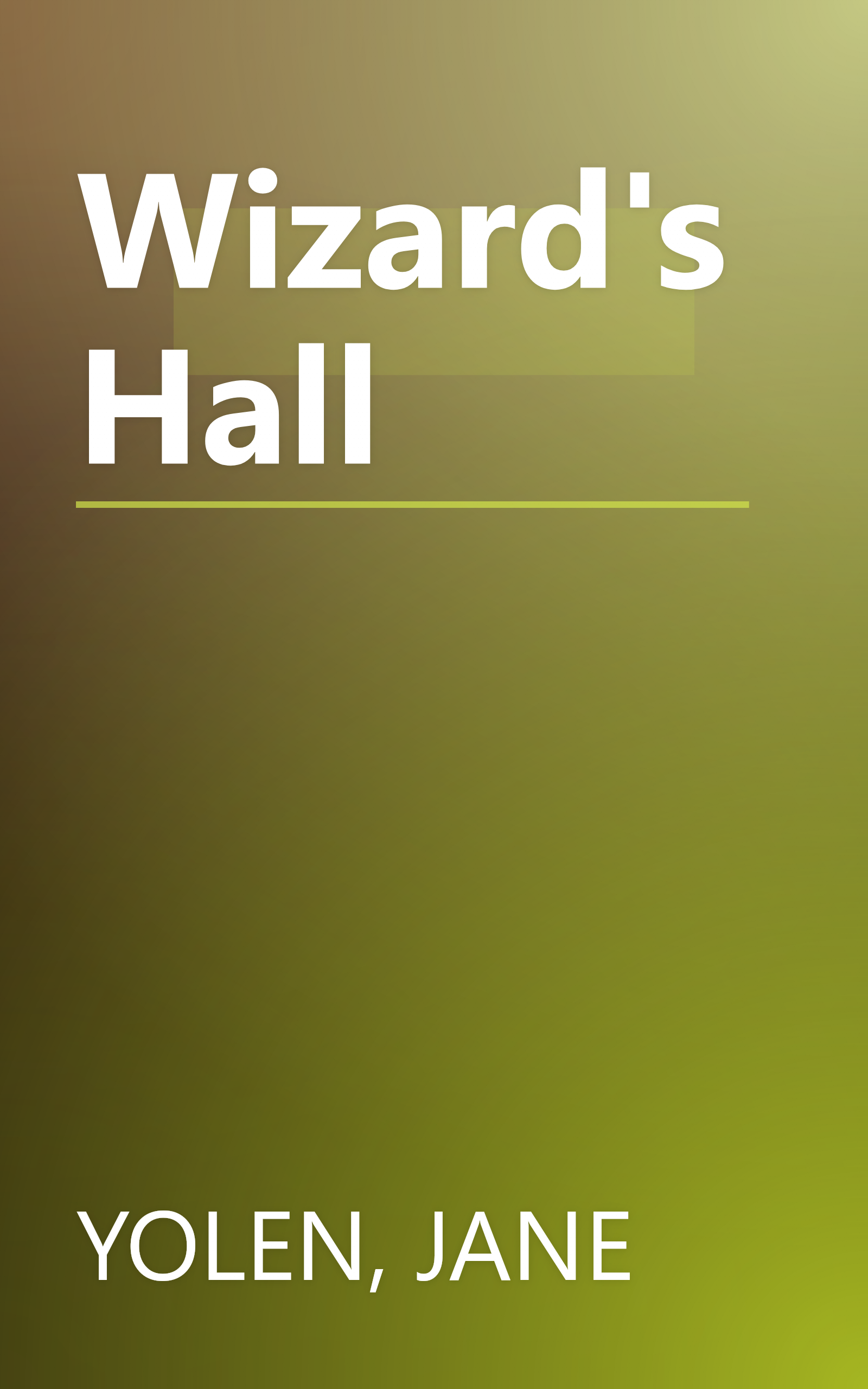 Wizard's Hall book cover