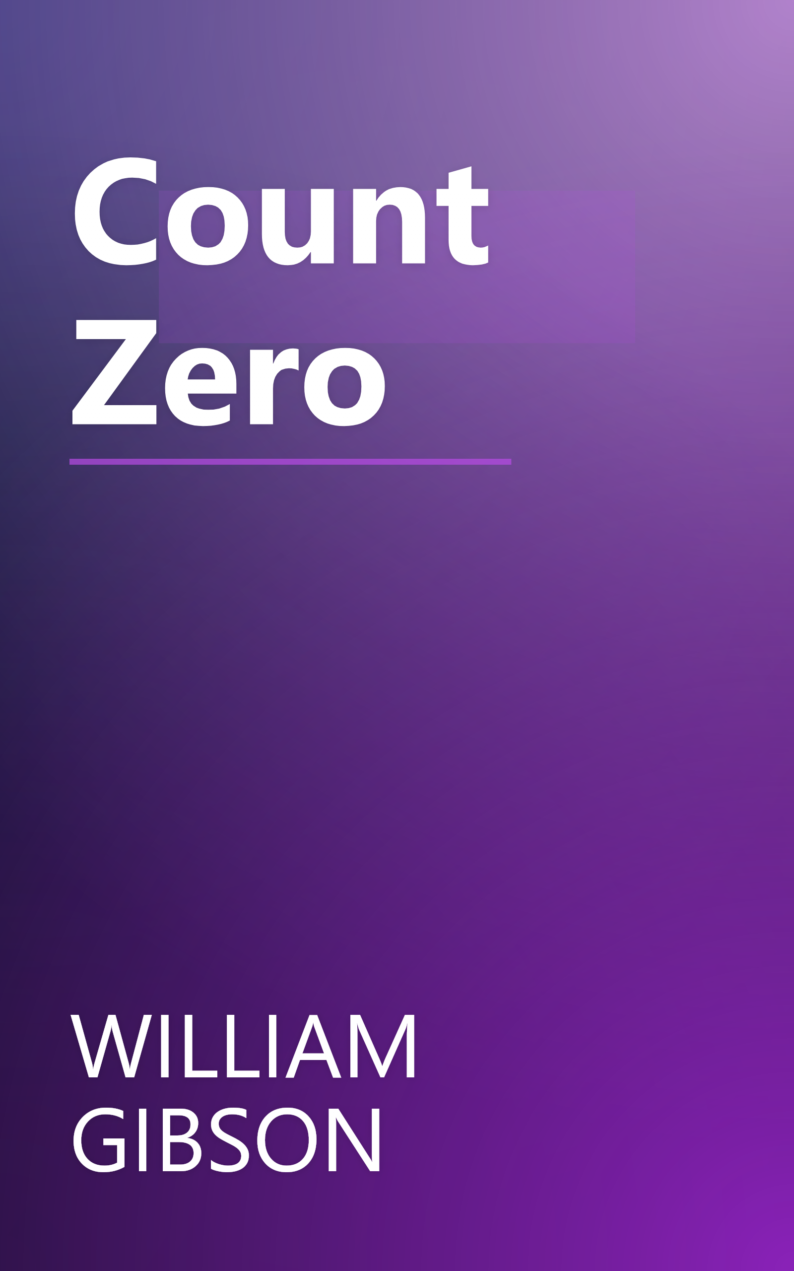 Count Zero book cover