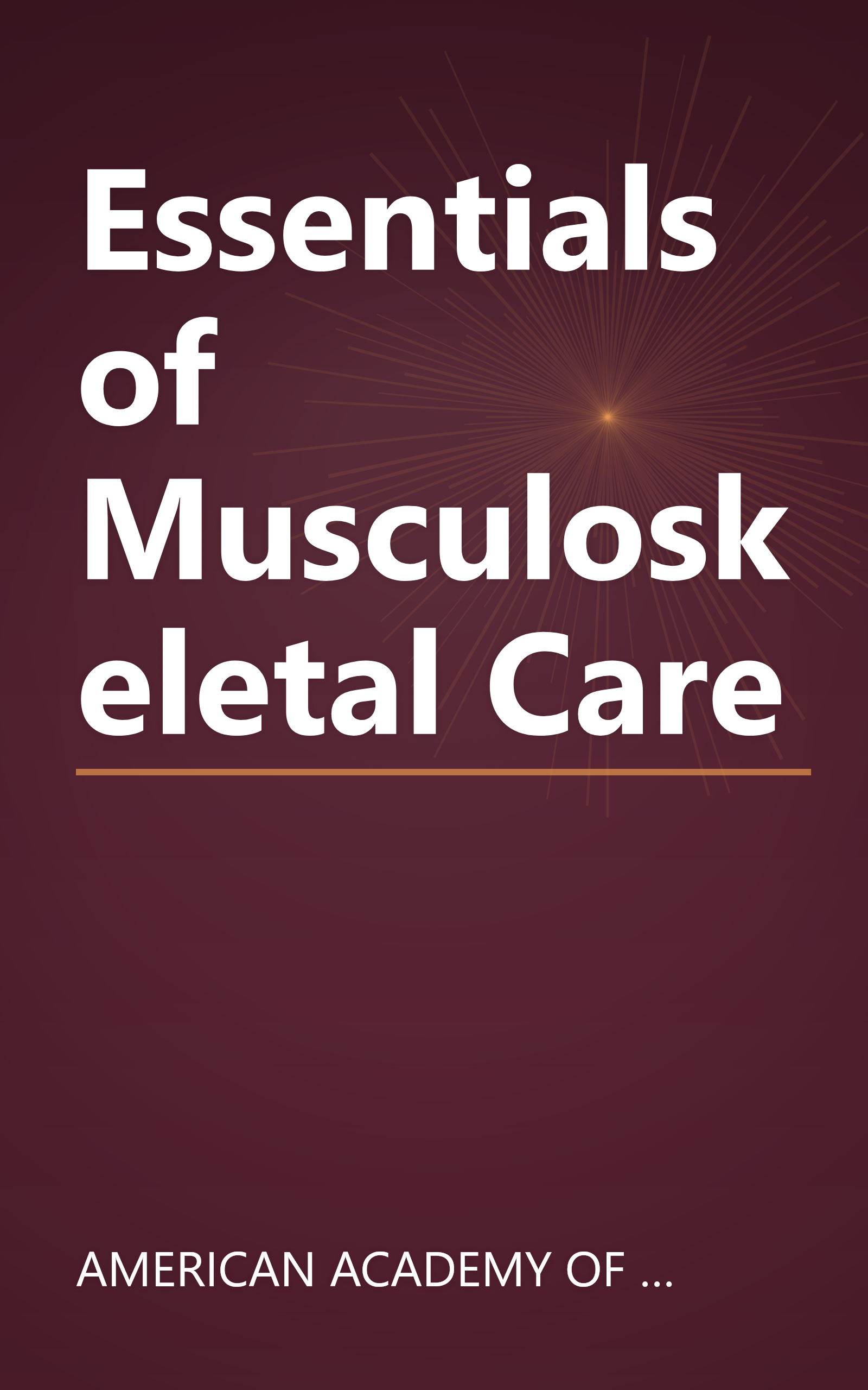 Essentials of Musculoskeletal Care book cover