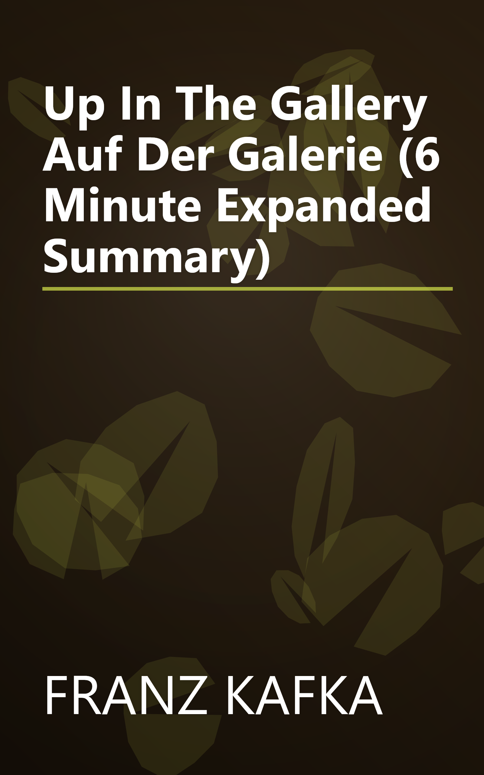 Up In The Gallery  Auf Der Galerie  (6 Minute   Expanded Summary) book cover