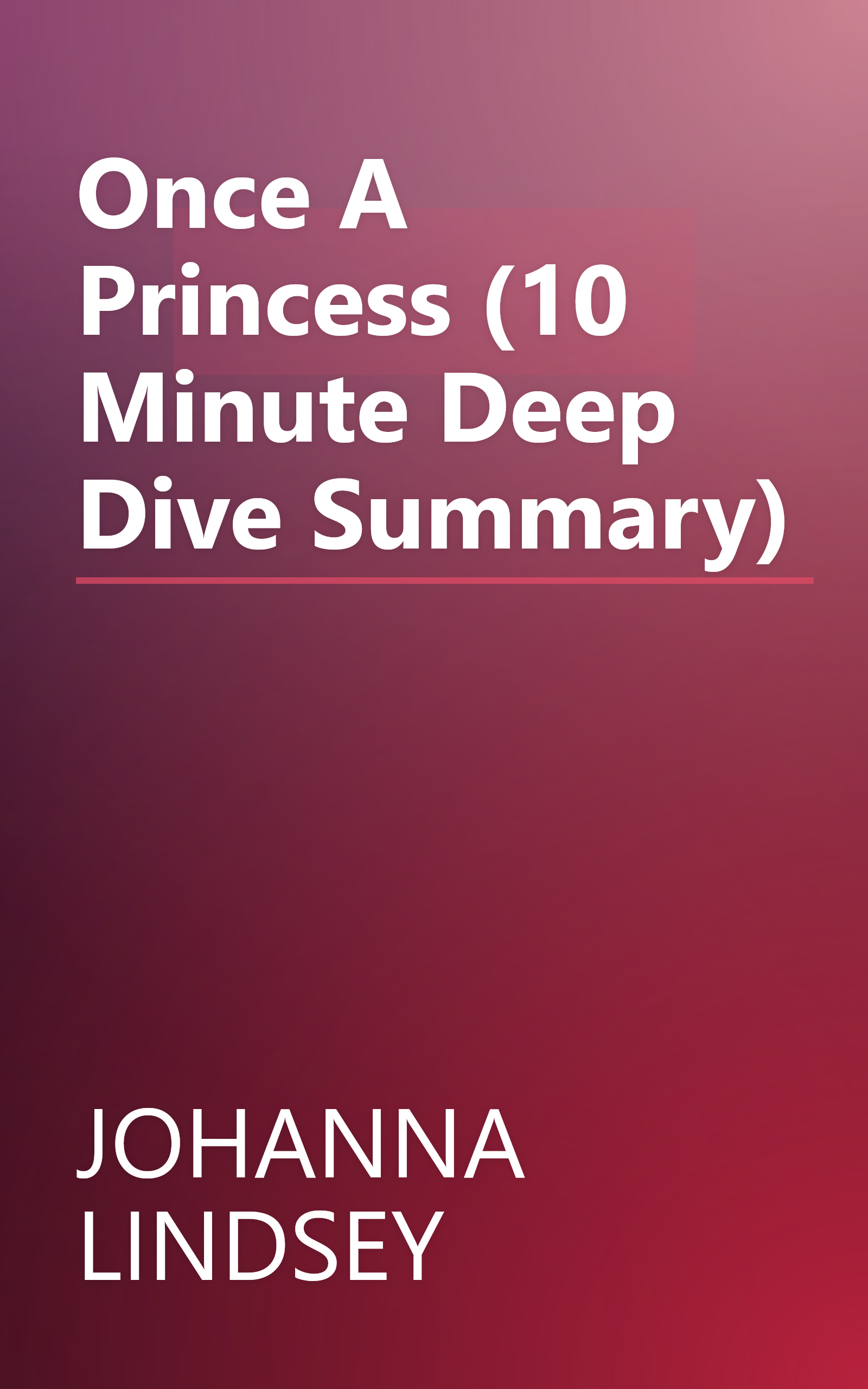 Once A Princess (10 Minute   Deep Dive Summary) book cover