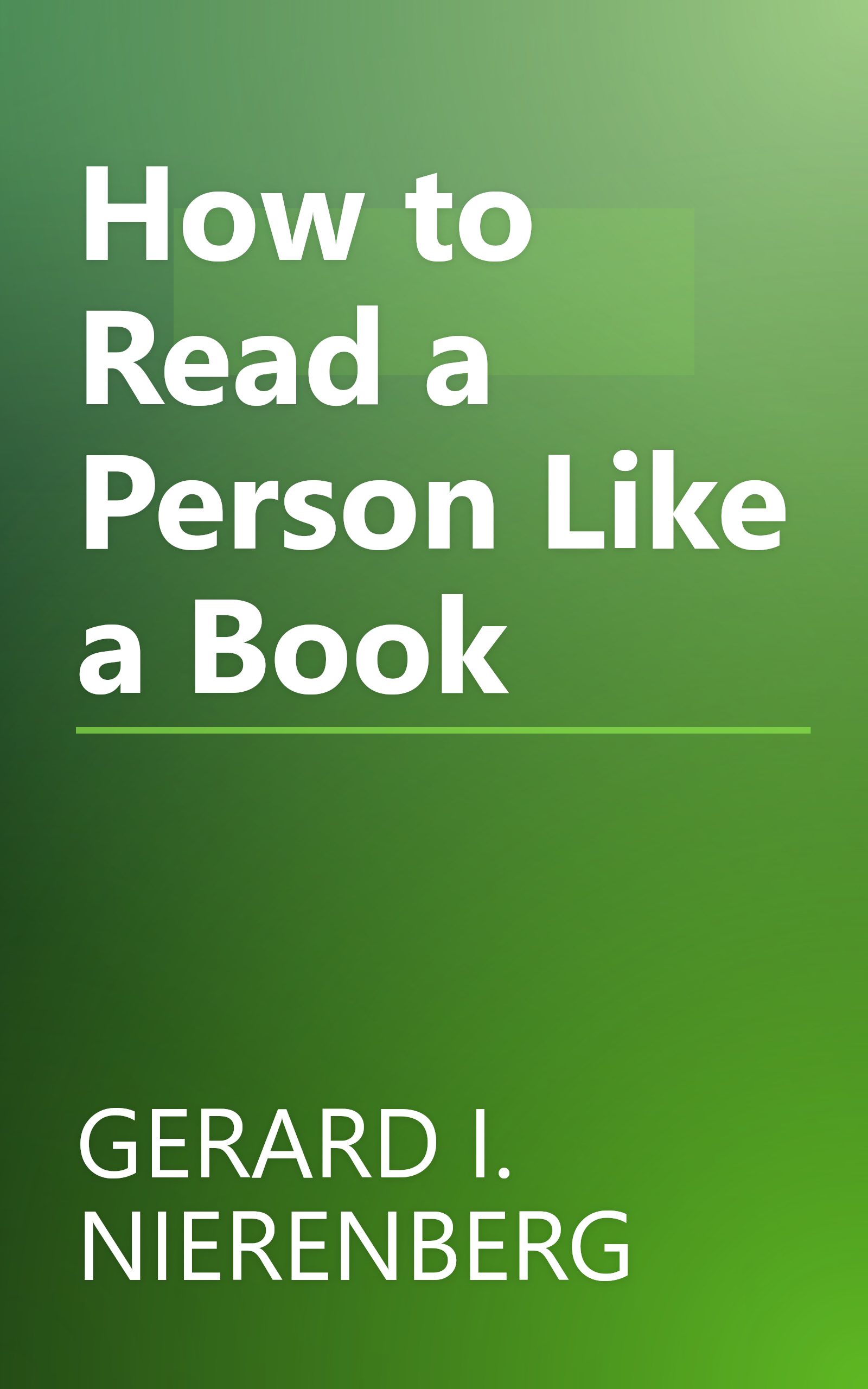 How to Read a Person Like a Book book cover