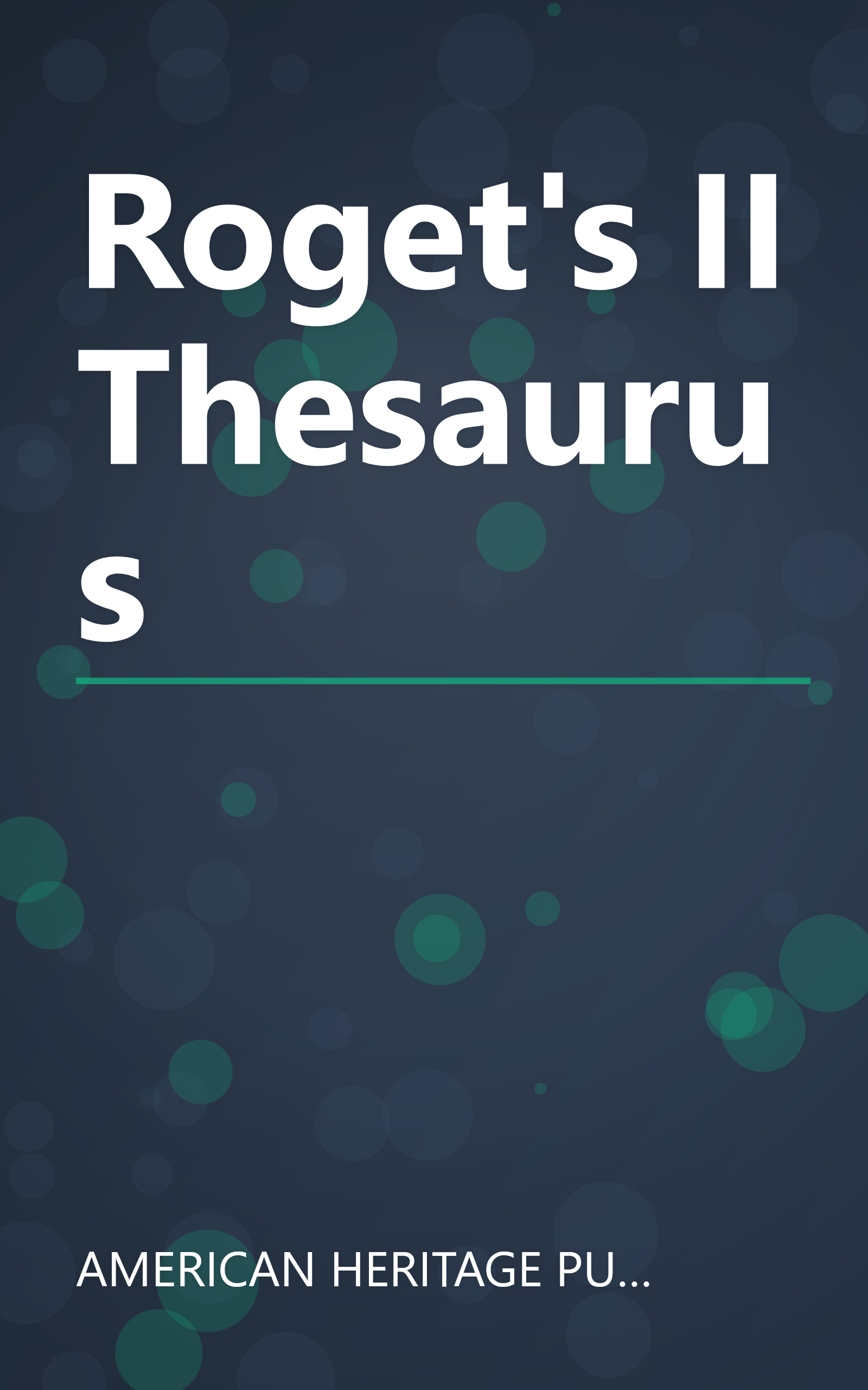 Roget's II Thesaurus book cover