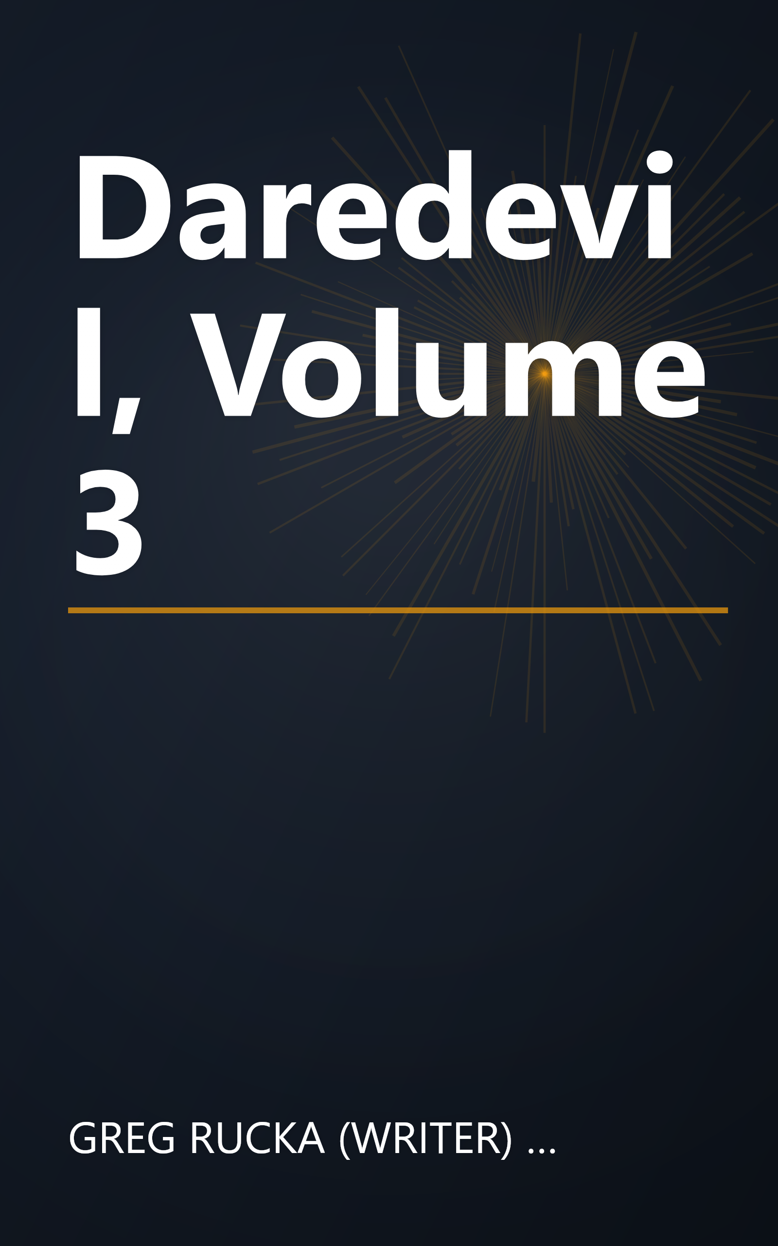 Daredevil, Volume 3 book cover