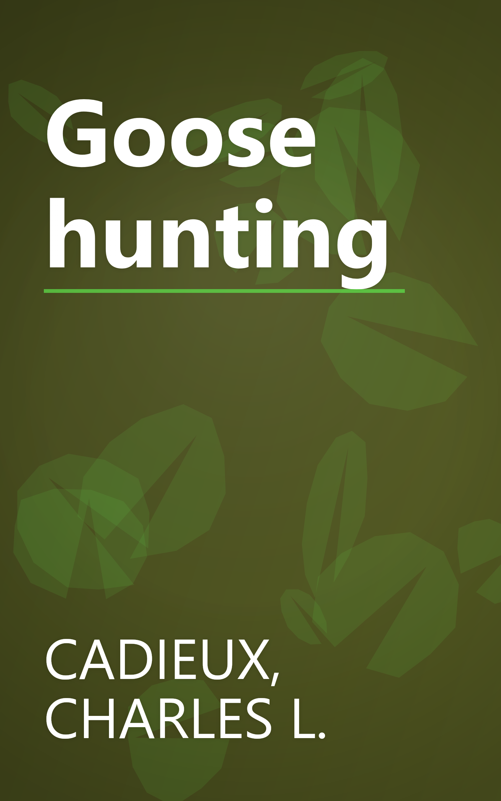 Goose hunting book cover
