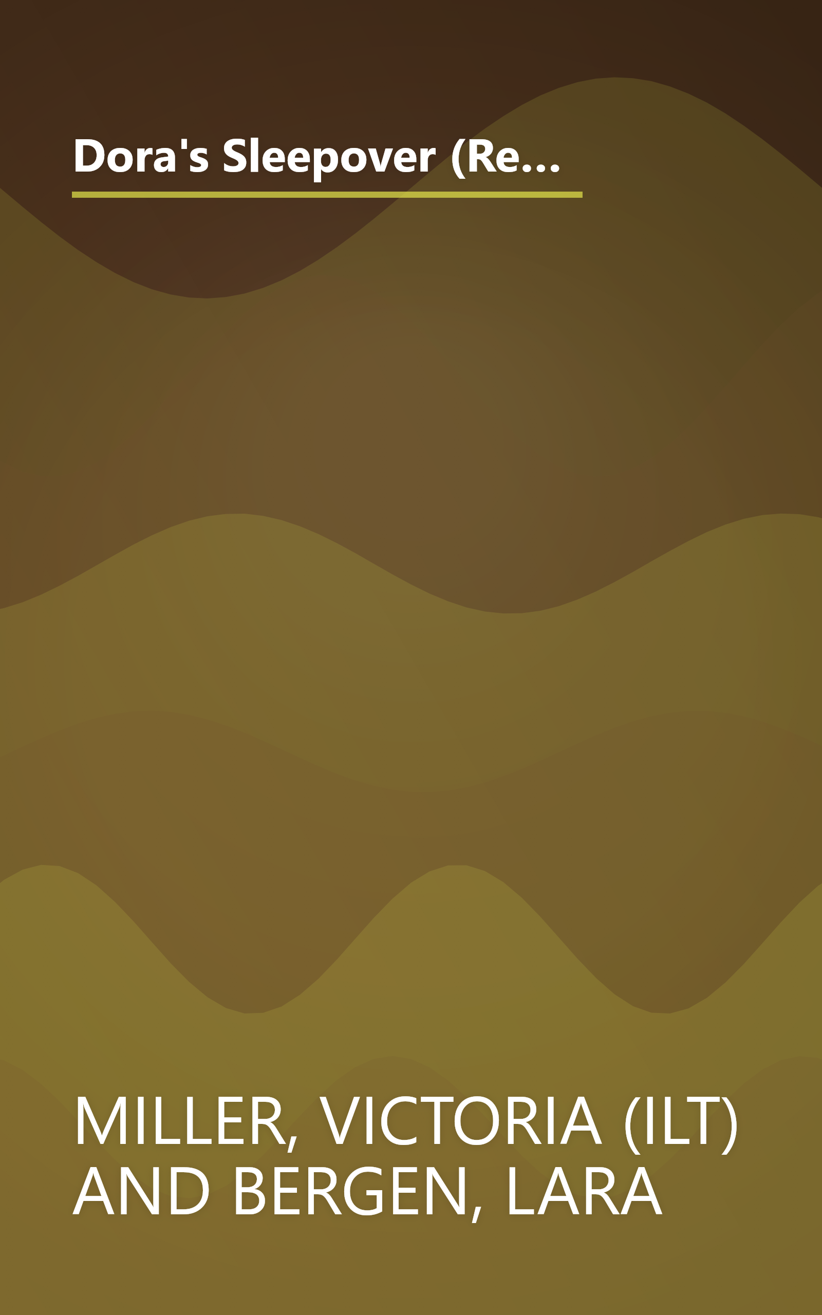 Dora's Sleepover (Ready-To-Read Dora the Explorer - Level 1) (Ready to Read: Level 1: Dora the Explorer) book cover