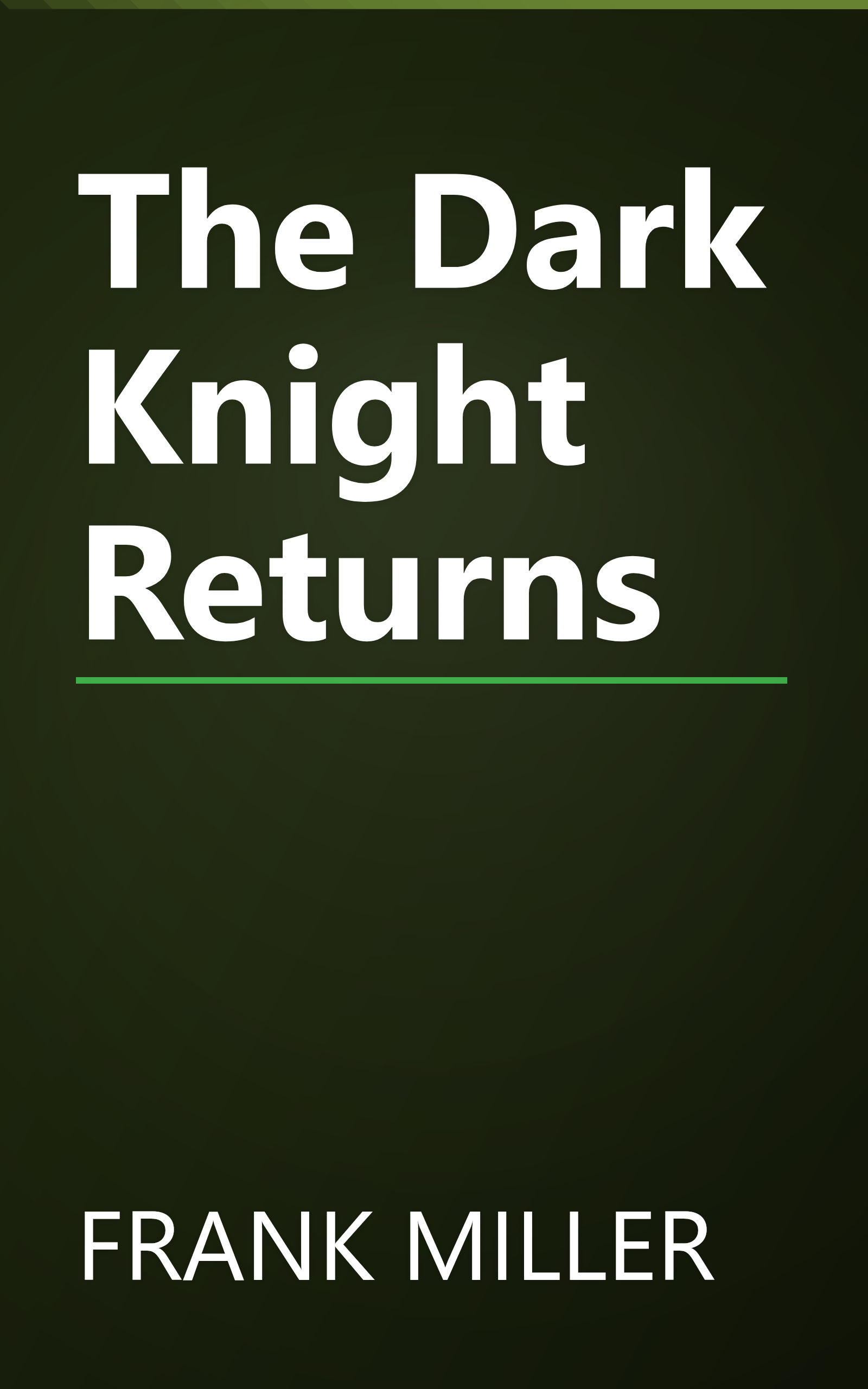 The Dark Knight Returns book cover
