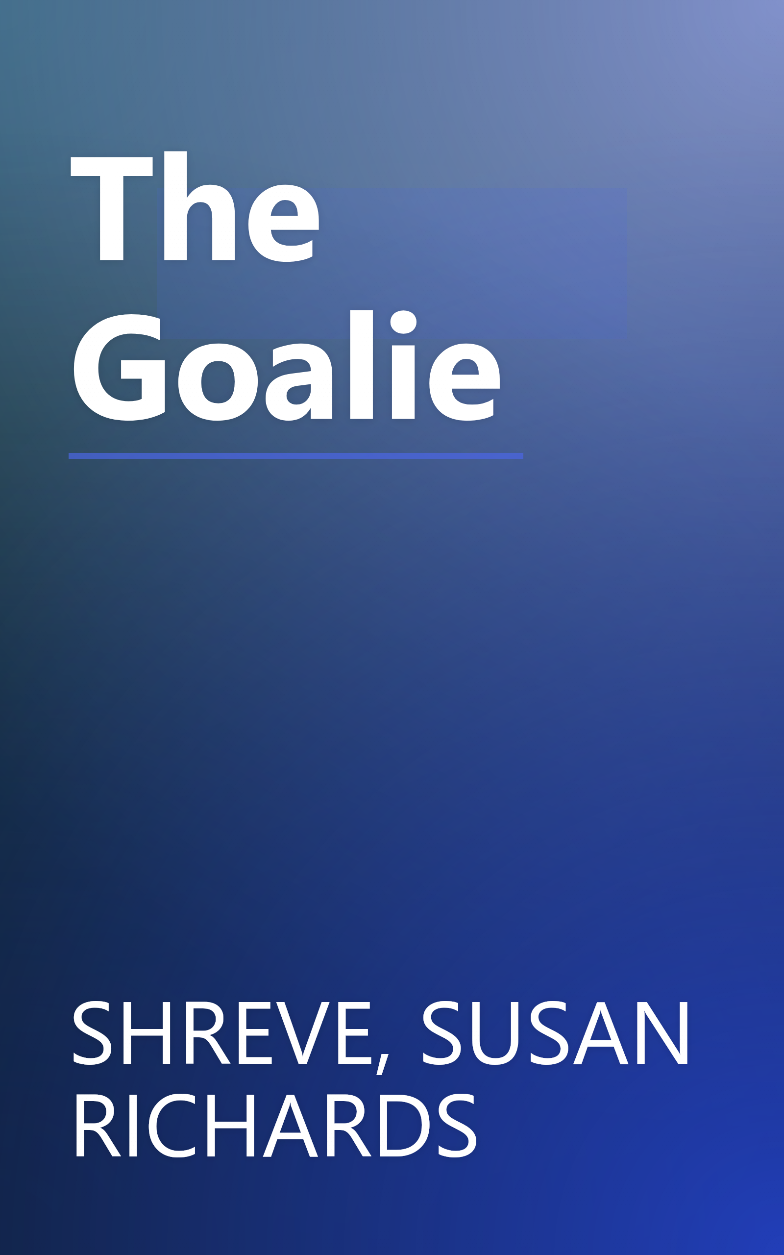 The Goalie book cover