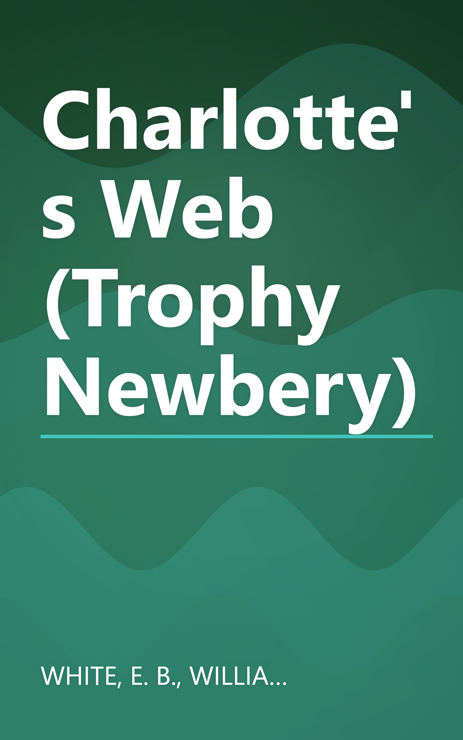 Charlotte's Web (Trophy Newbery) book cover