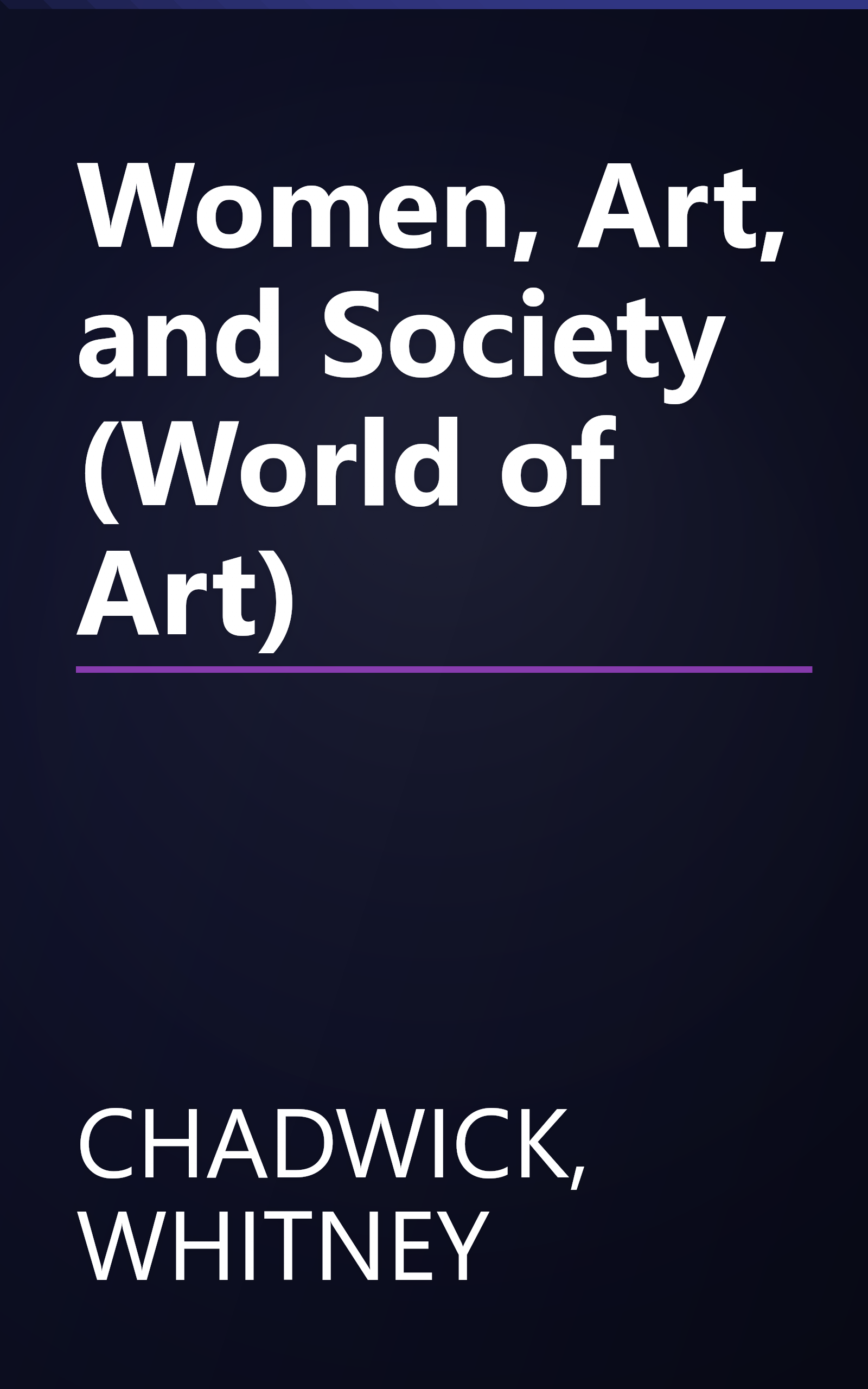 Women, Art, and Society (World of Art) book cover