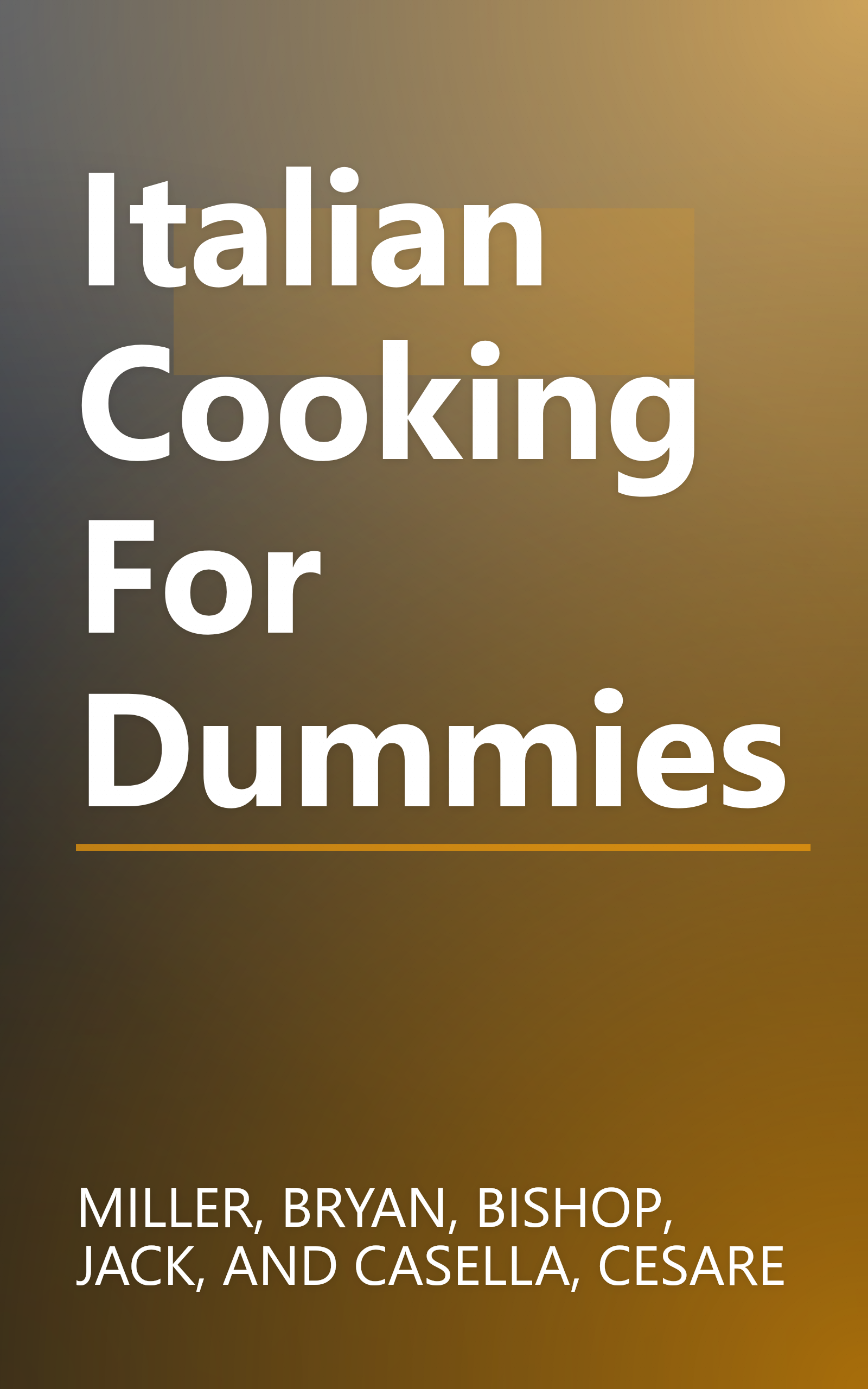 Italian Cooking For Dummies book cover