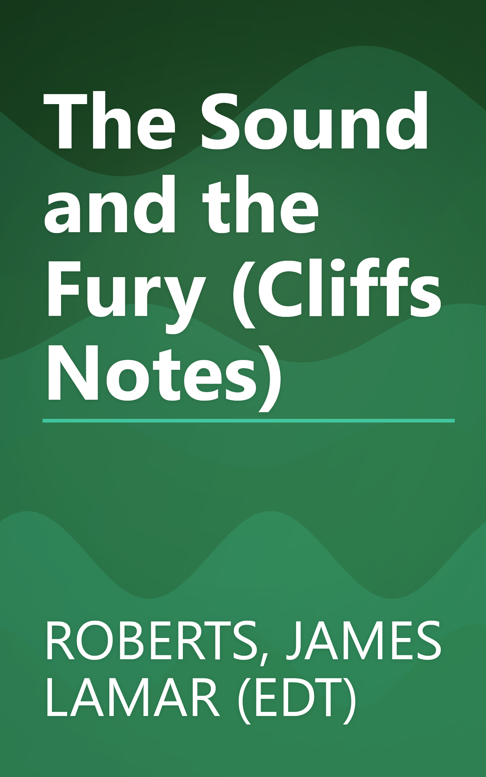 The Sound and the Fury (Cliffs Notes) book cover