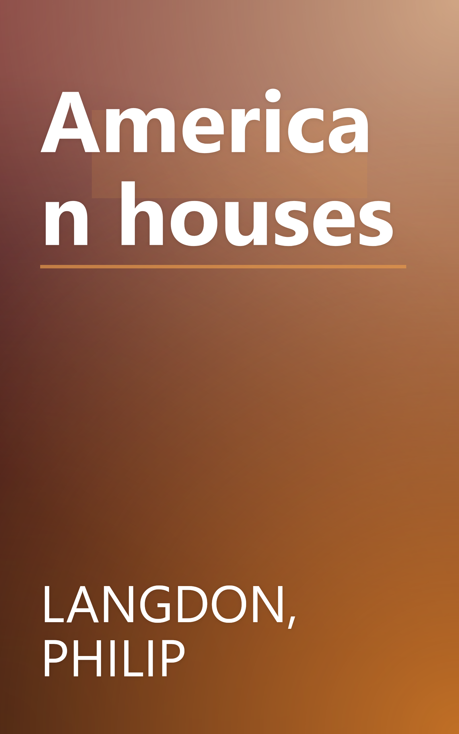 American houses book cover