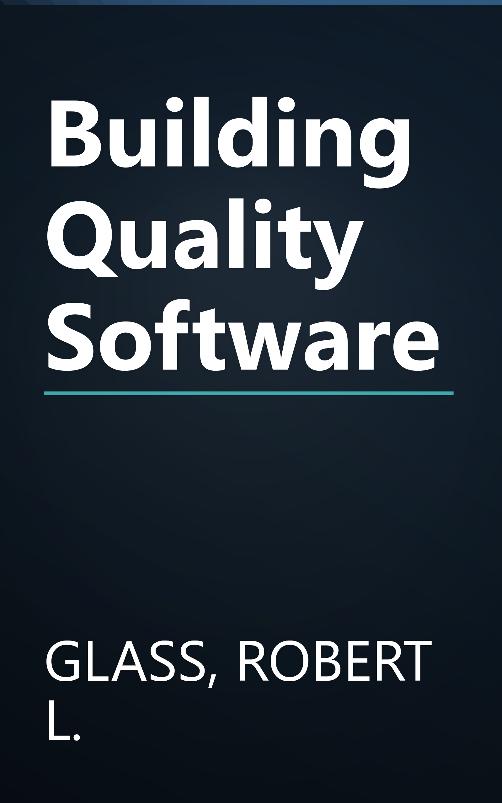 Building Quality Software book cover