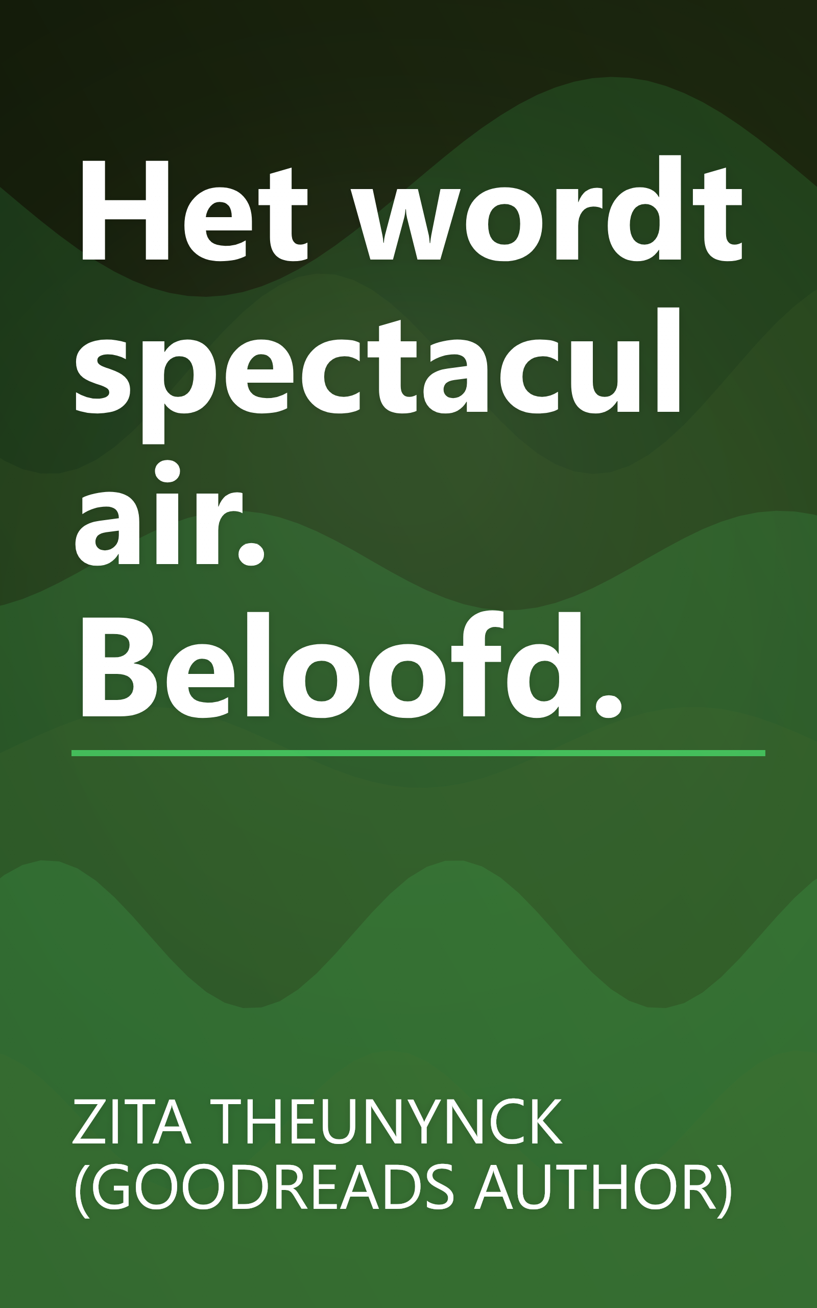 Het wordt spectaculair. Beloofd. book cover