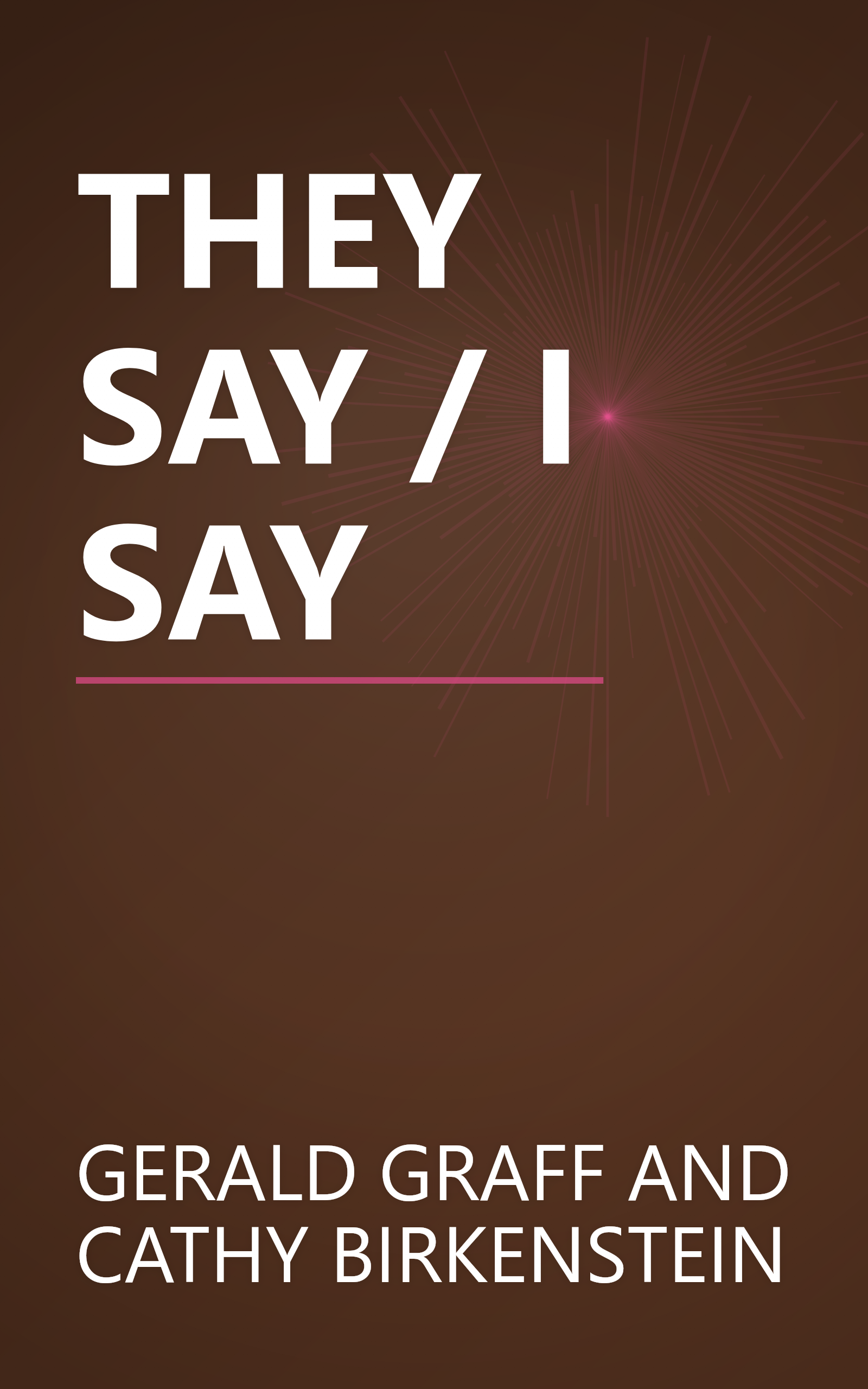 THEY SAY / I SAY book cover