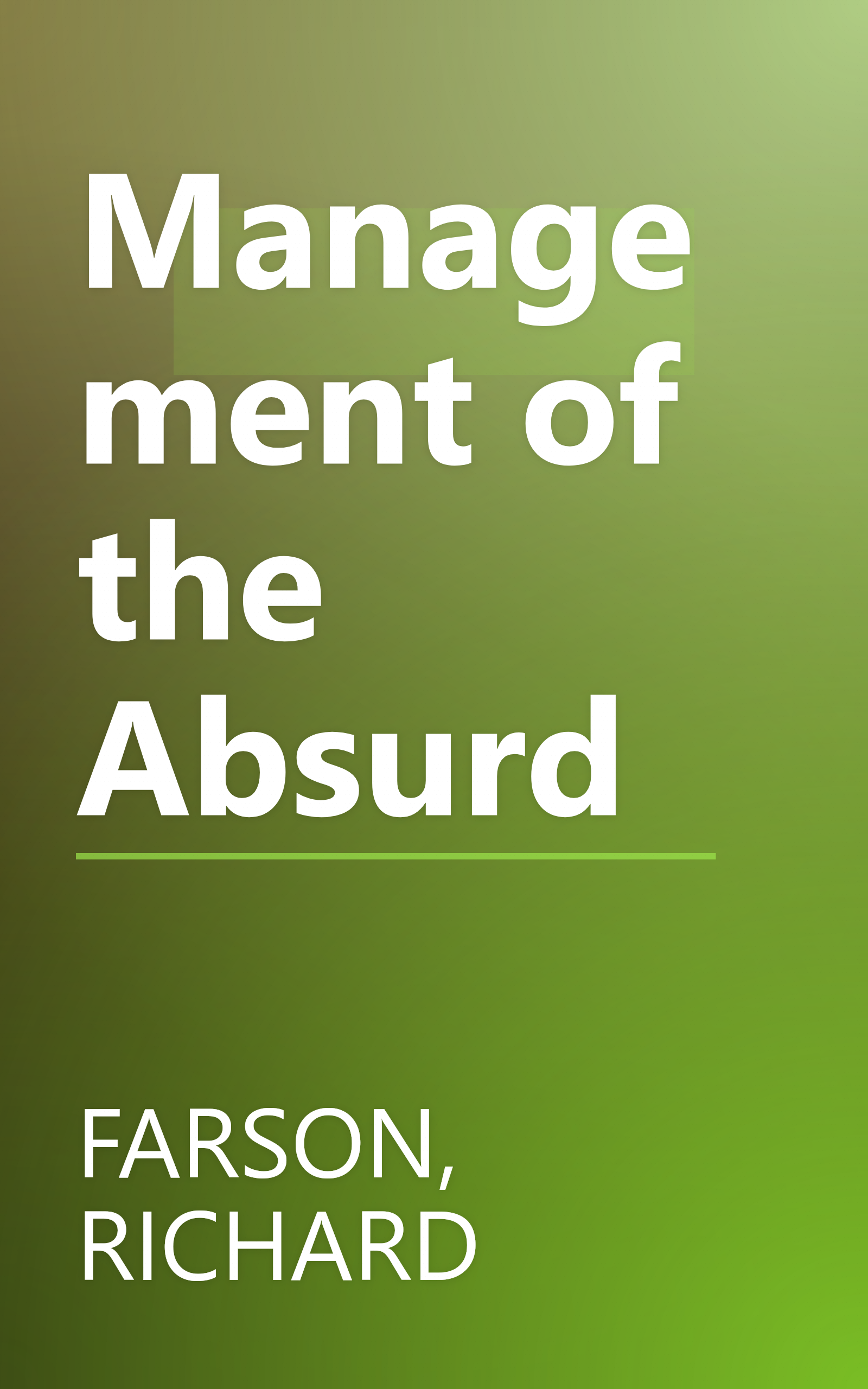 Management of the Absurd book cover