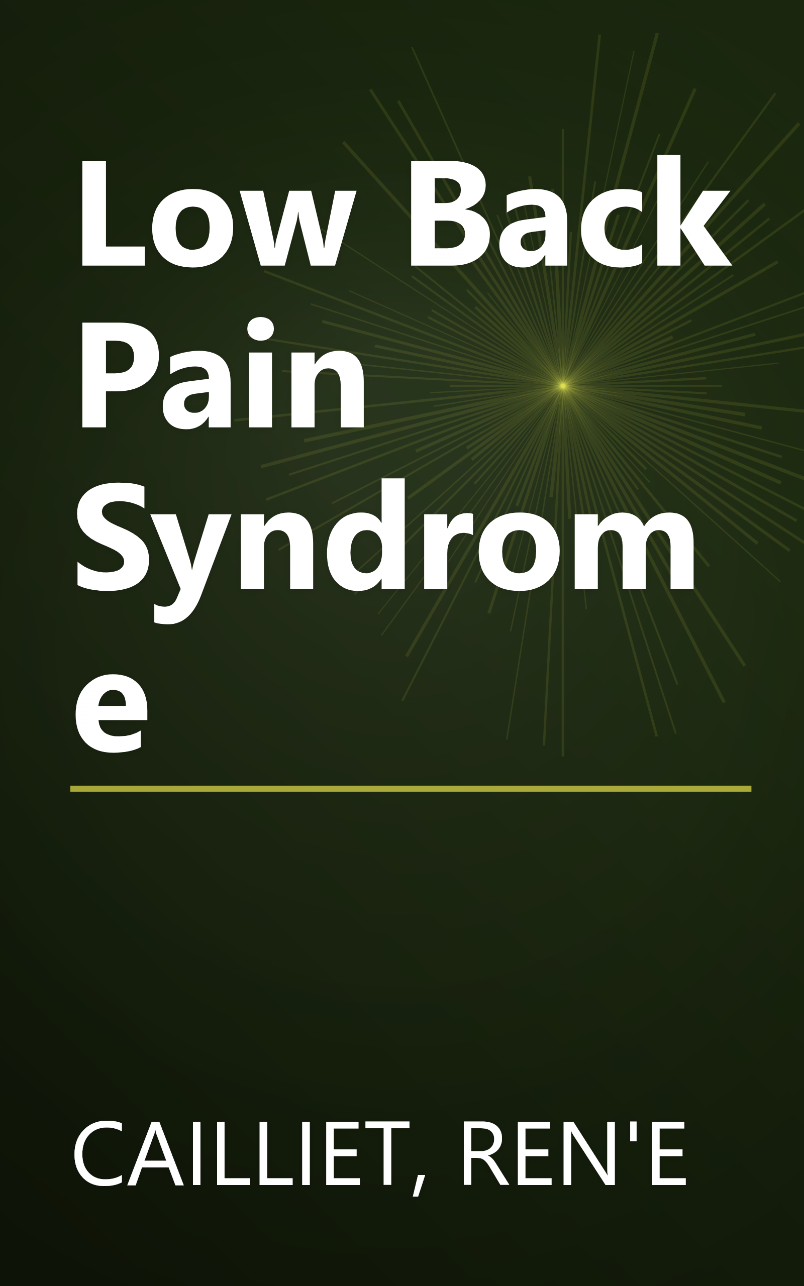 Low Back Pain Syndrome book cover
