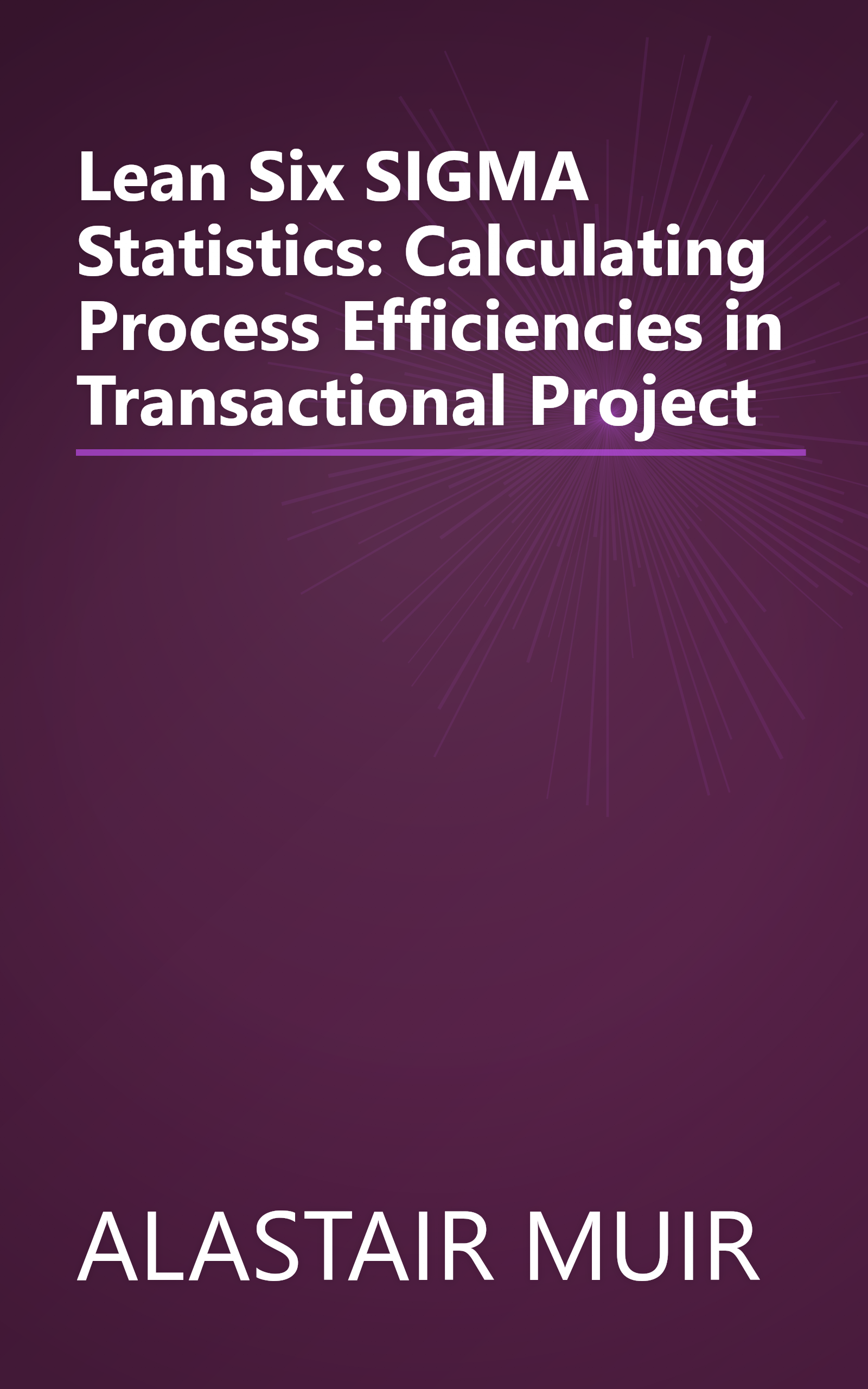 Lean Six SIGMA Statistics: Calculating Process Efficiencies in Transactional Project book cover