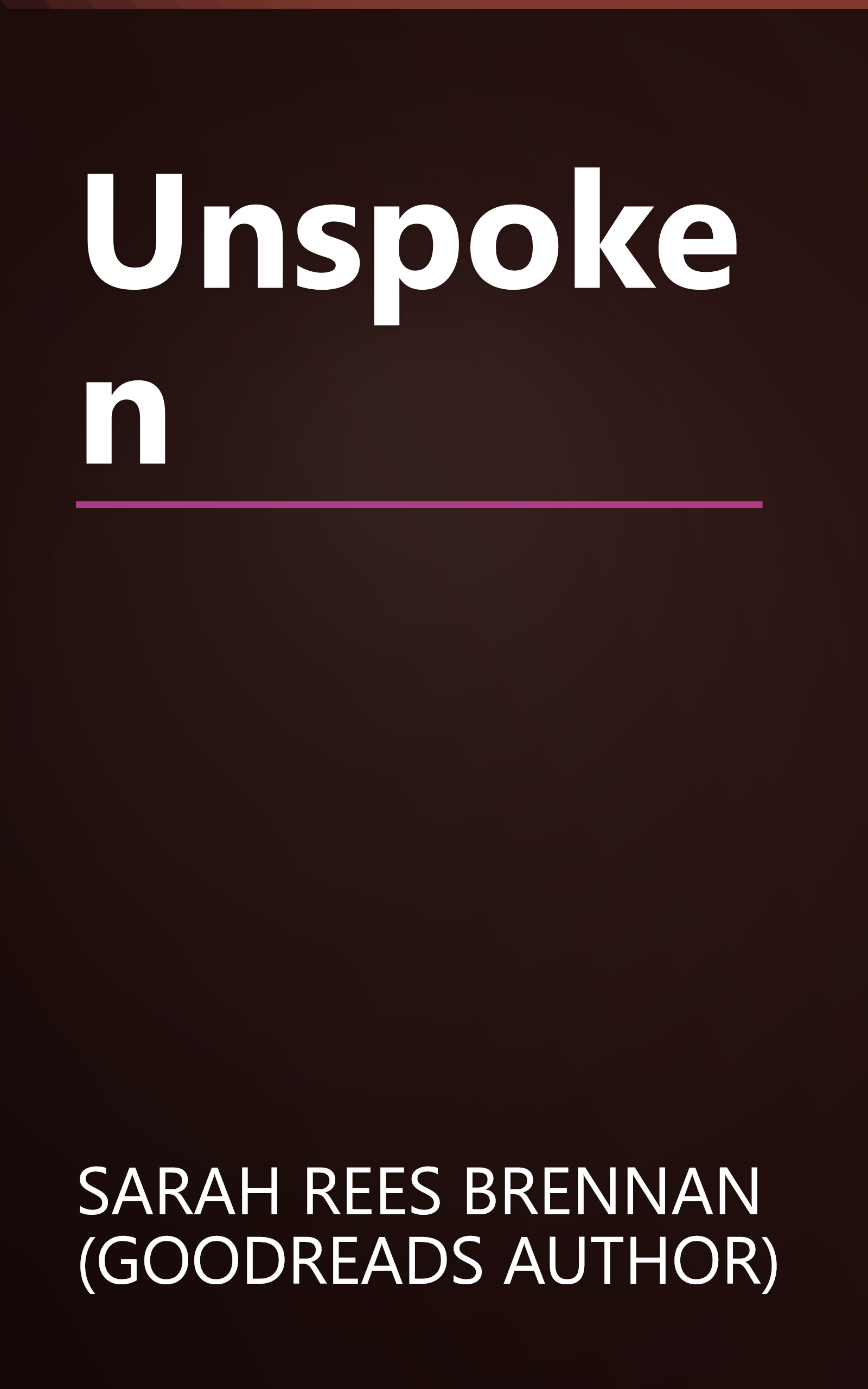 Unspoken book cover