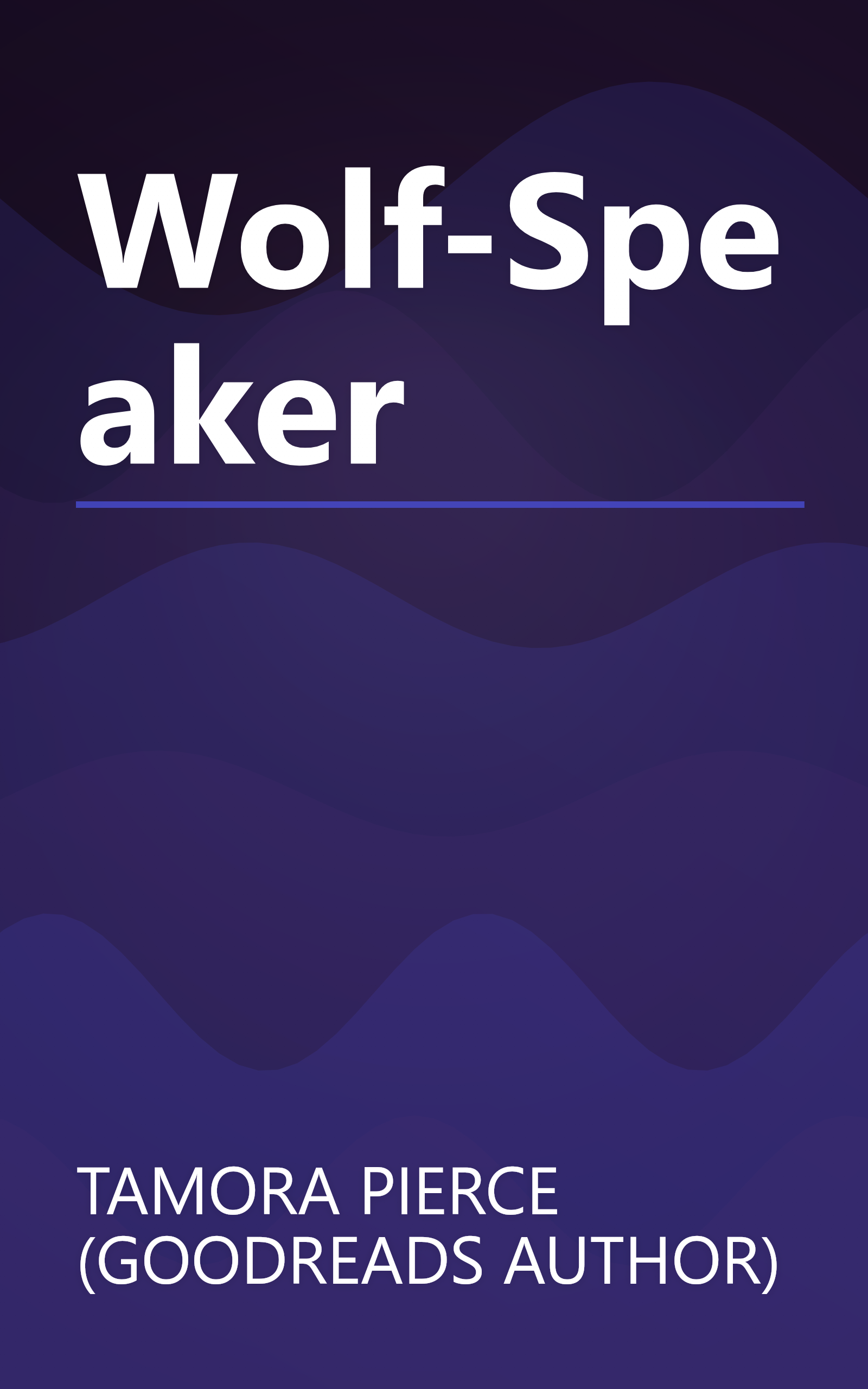 Wolf-Speaker book cover