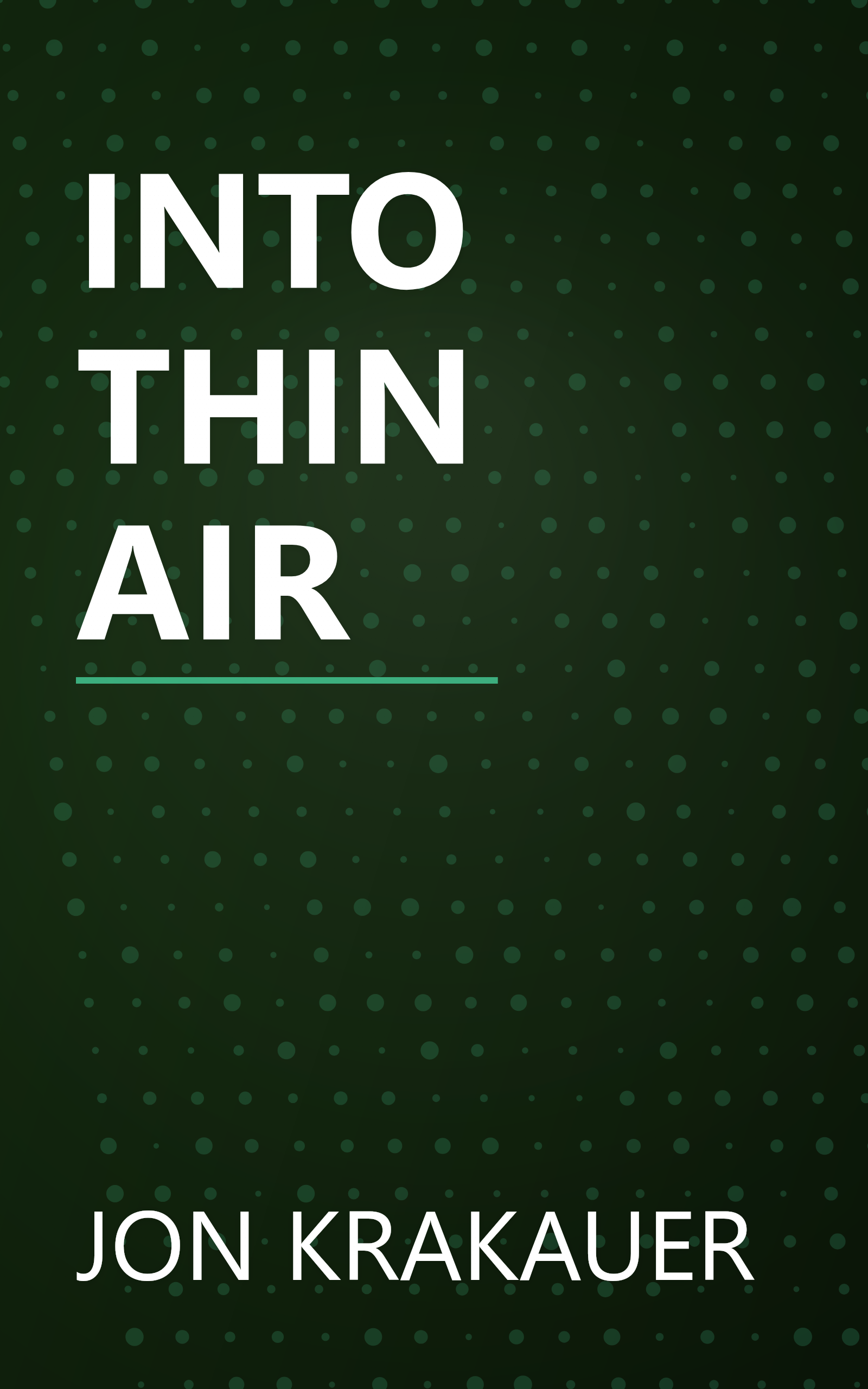 INTO THIN AIR book cover