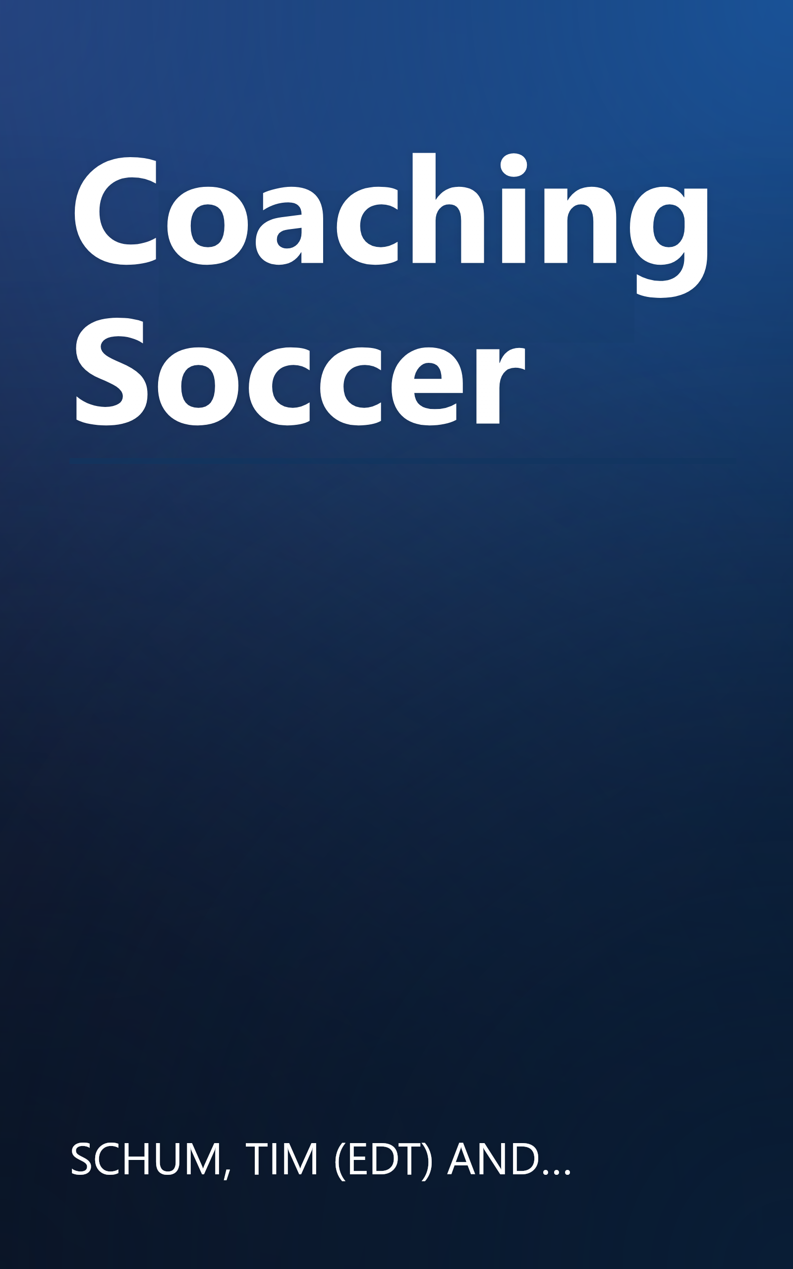 Coaching Soccer book cover