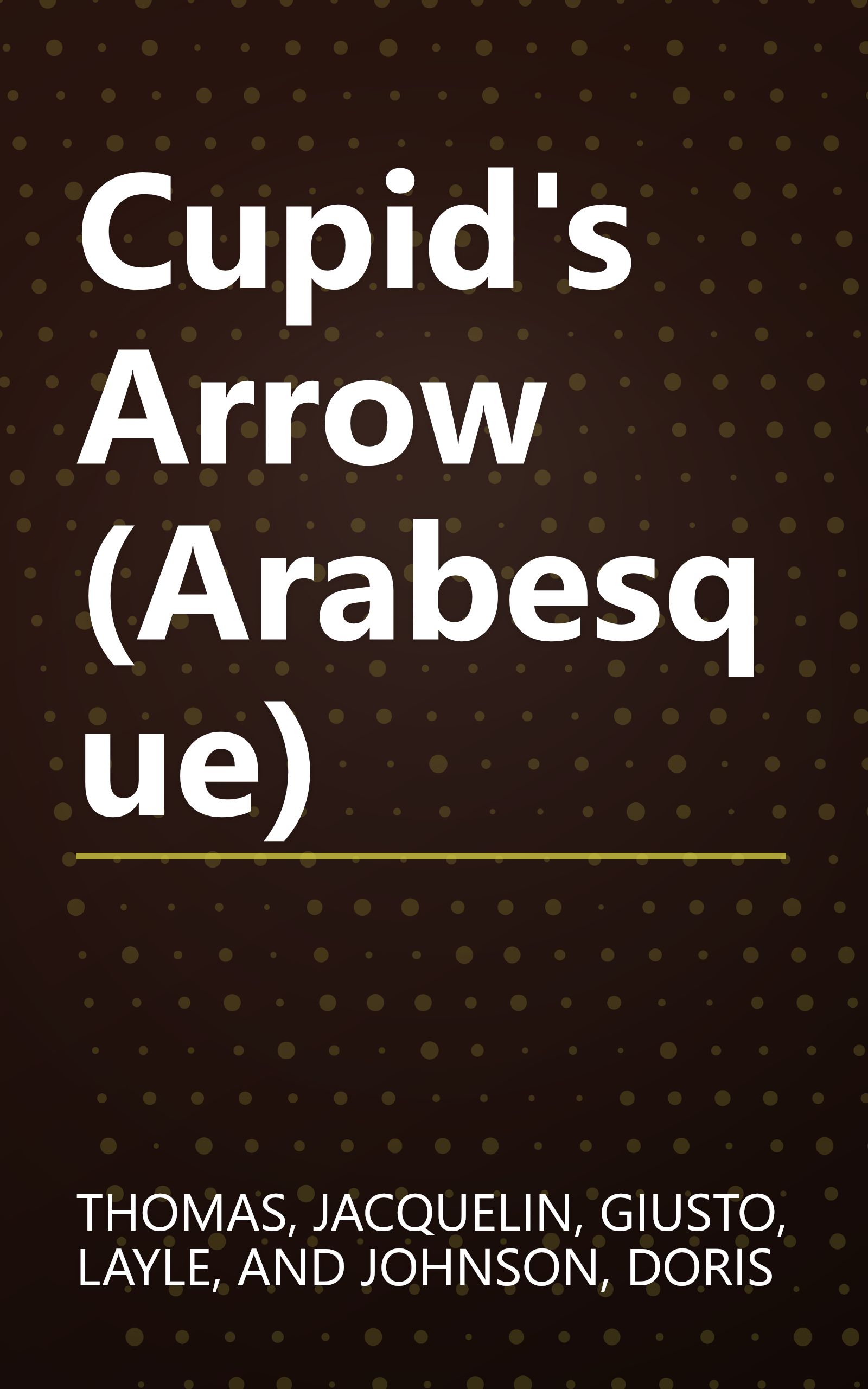 Cupid's Arrow (Arabesque) book cover