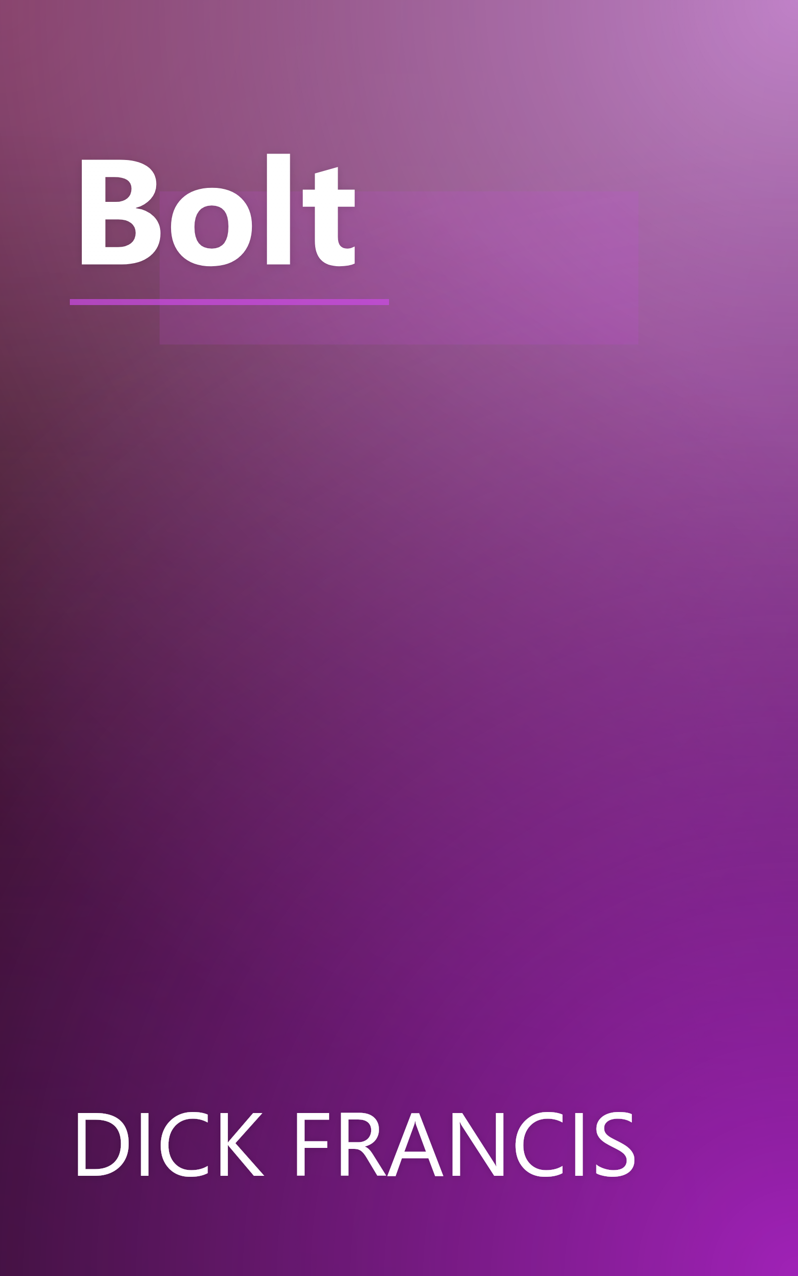 Bolt book cover