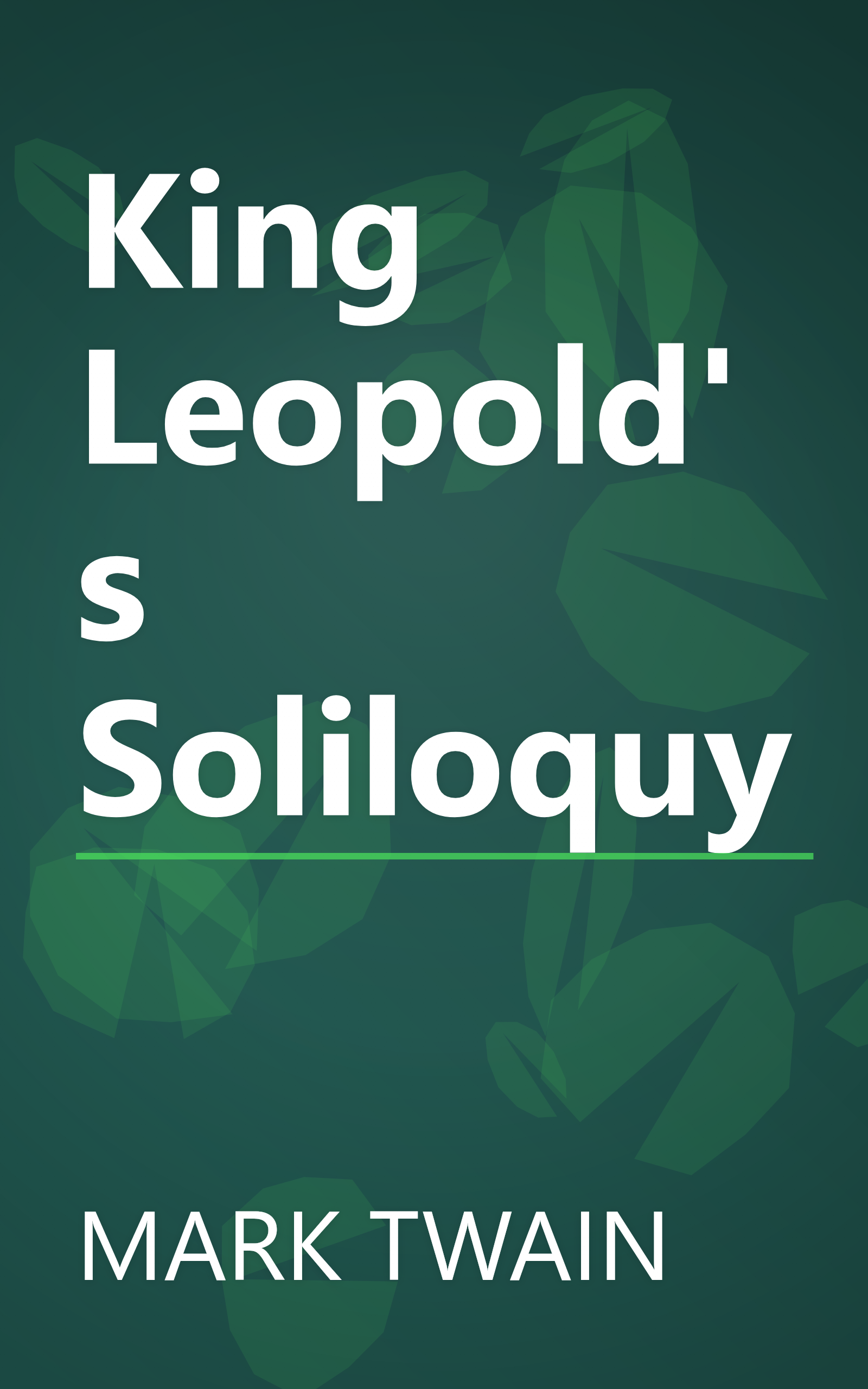 King Leopold's Soliloquy book cover