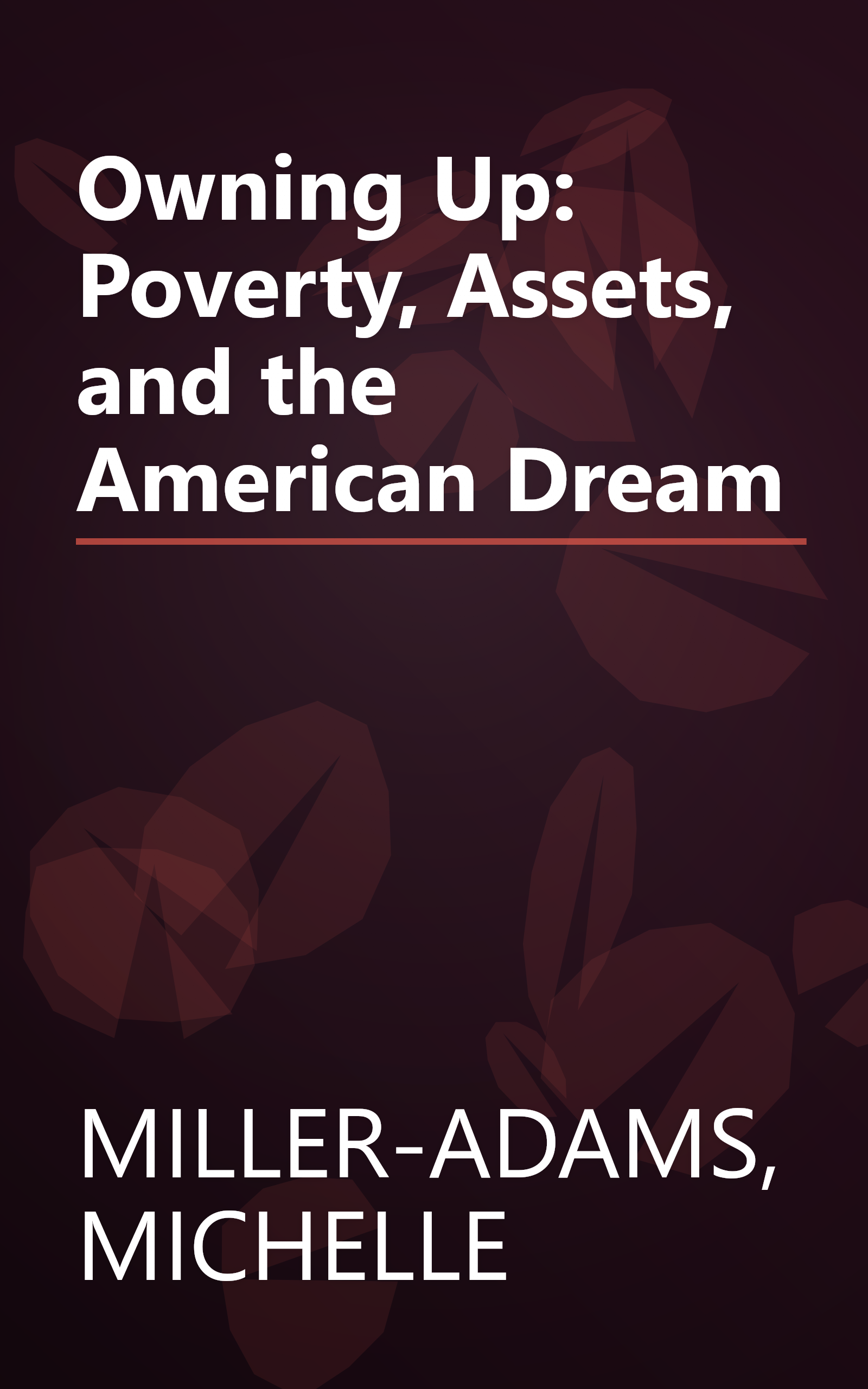 Owning Up: Poverty, Assets, and the American Dream book cover