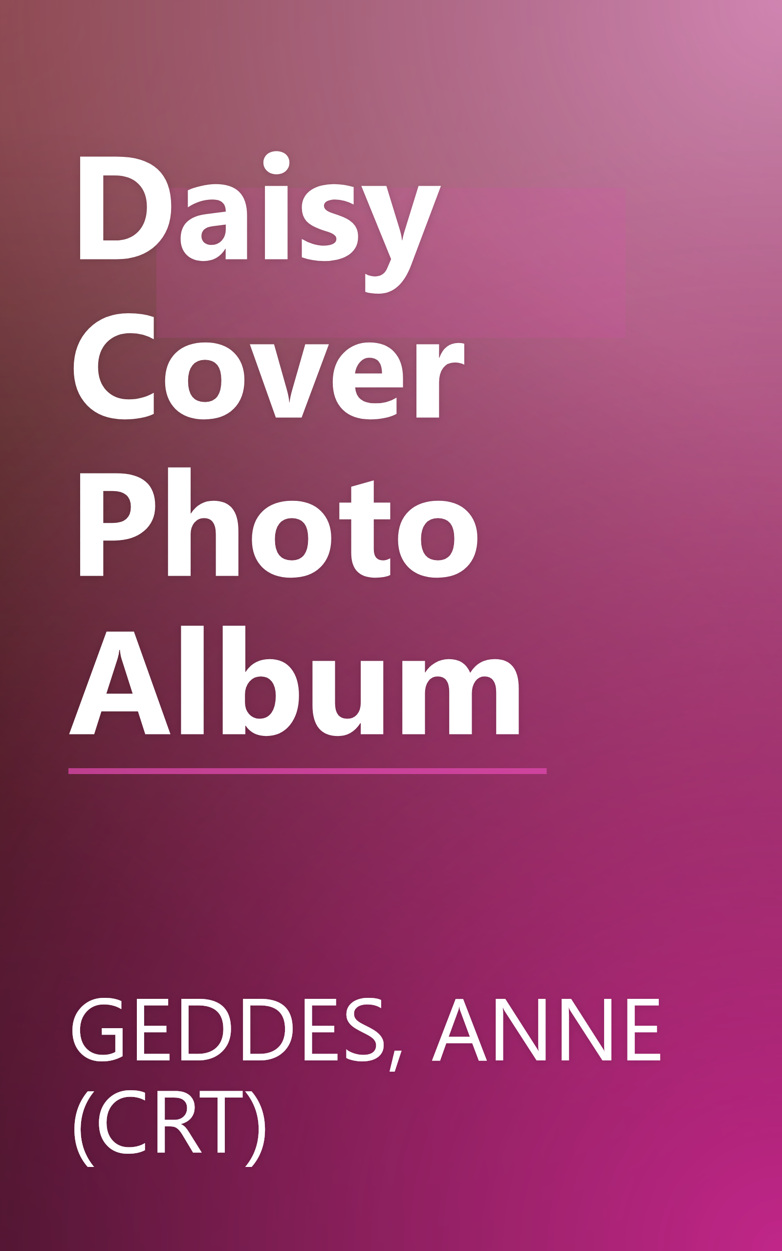 Daisy Cover Photo Album book cover
