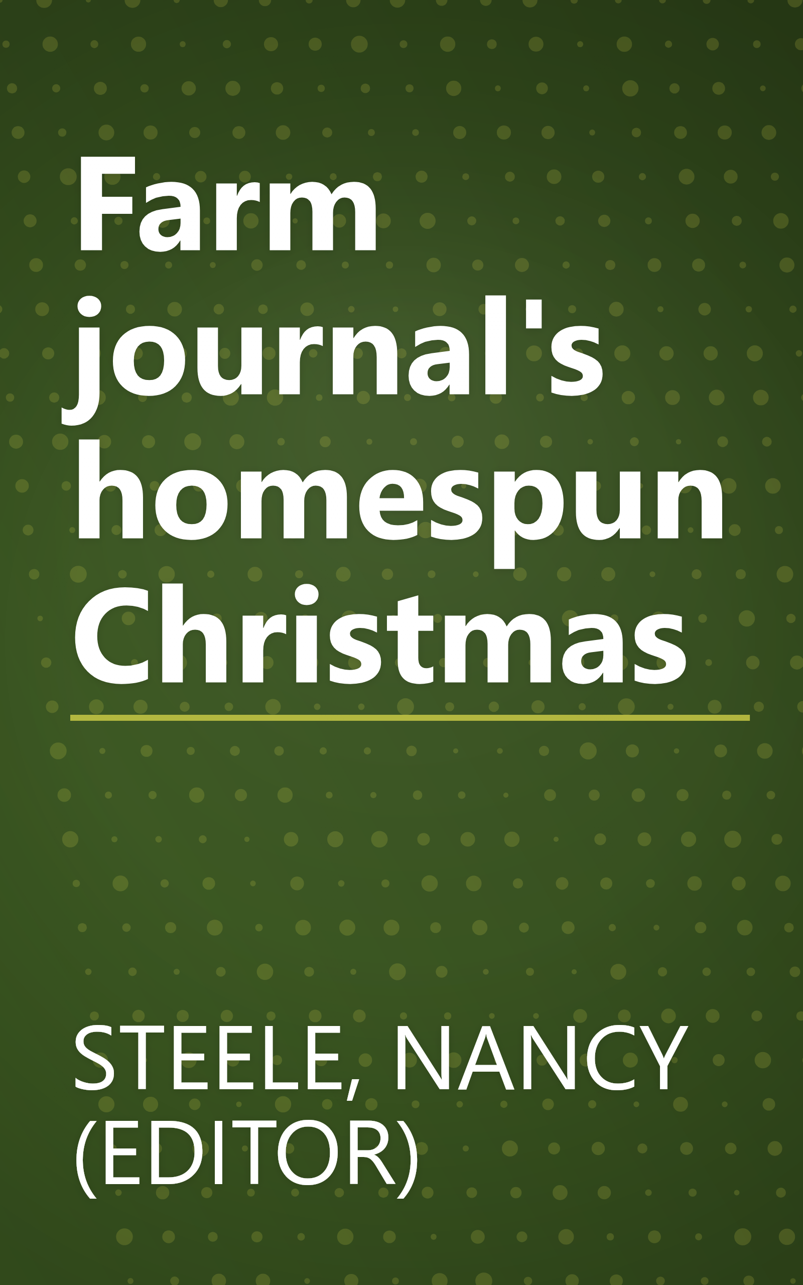 Farm journal's homespun Christmas book cover