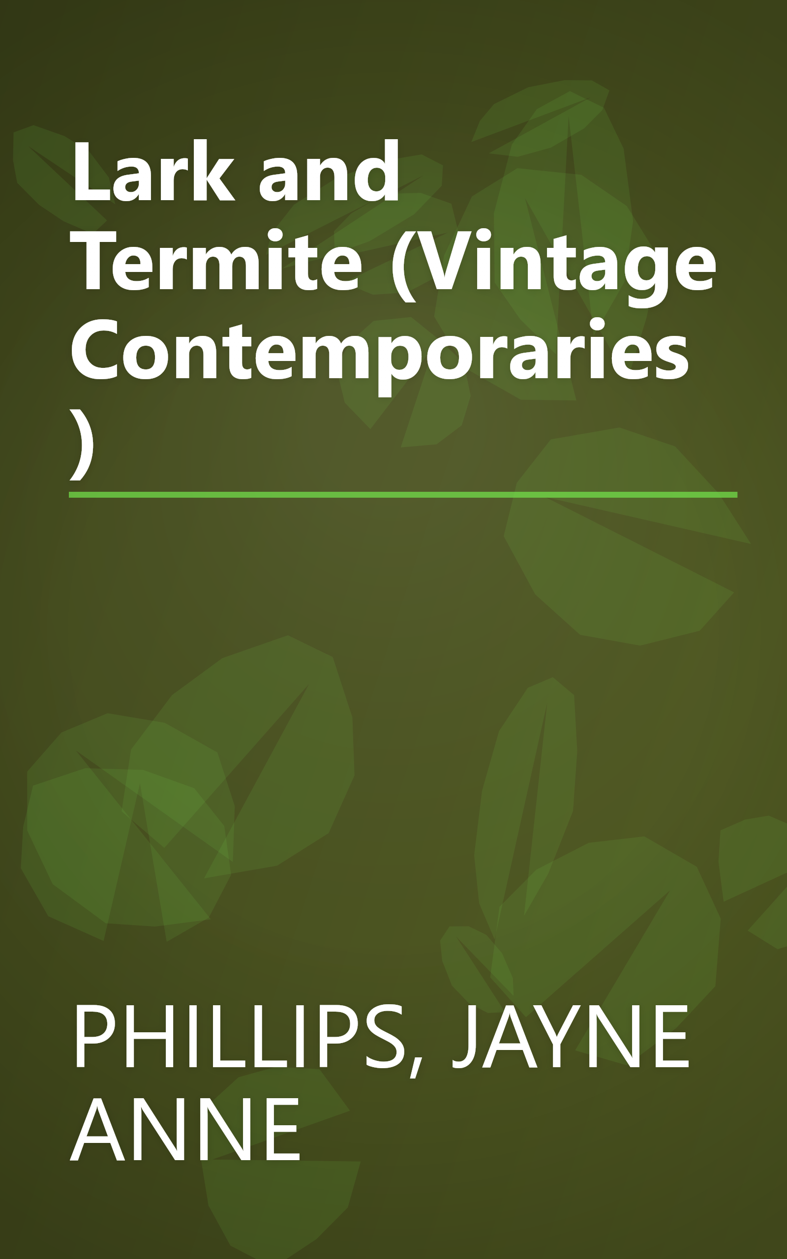 Lark and Termite (Vintage Contemporaries) book cover