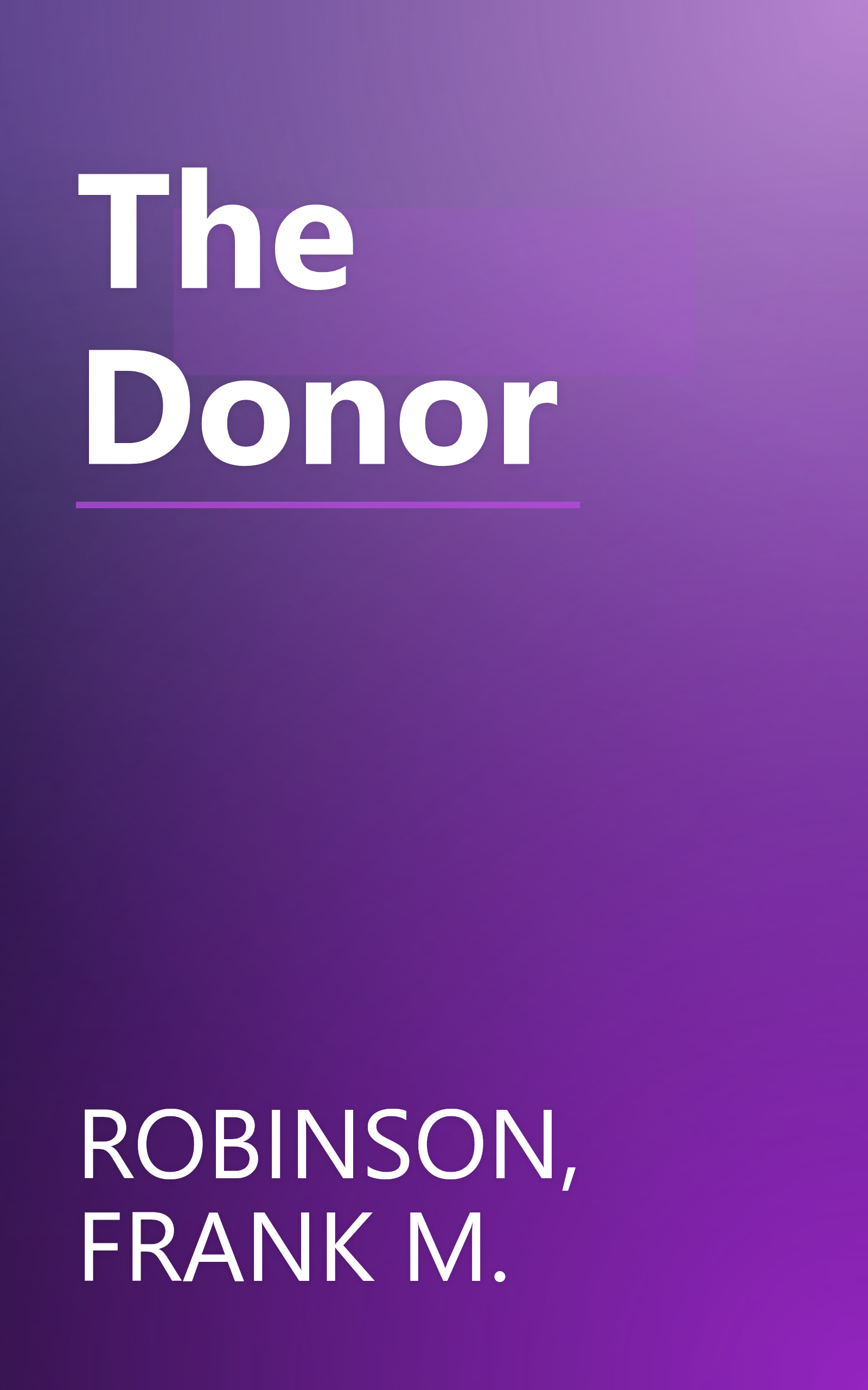 The Donor book cover