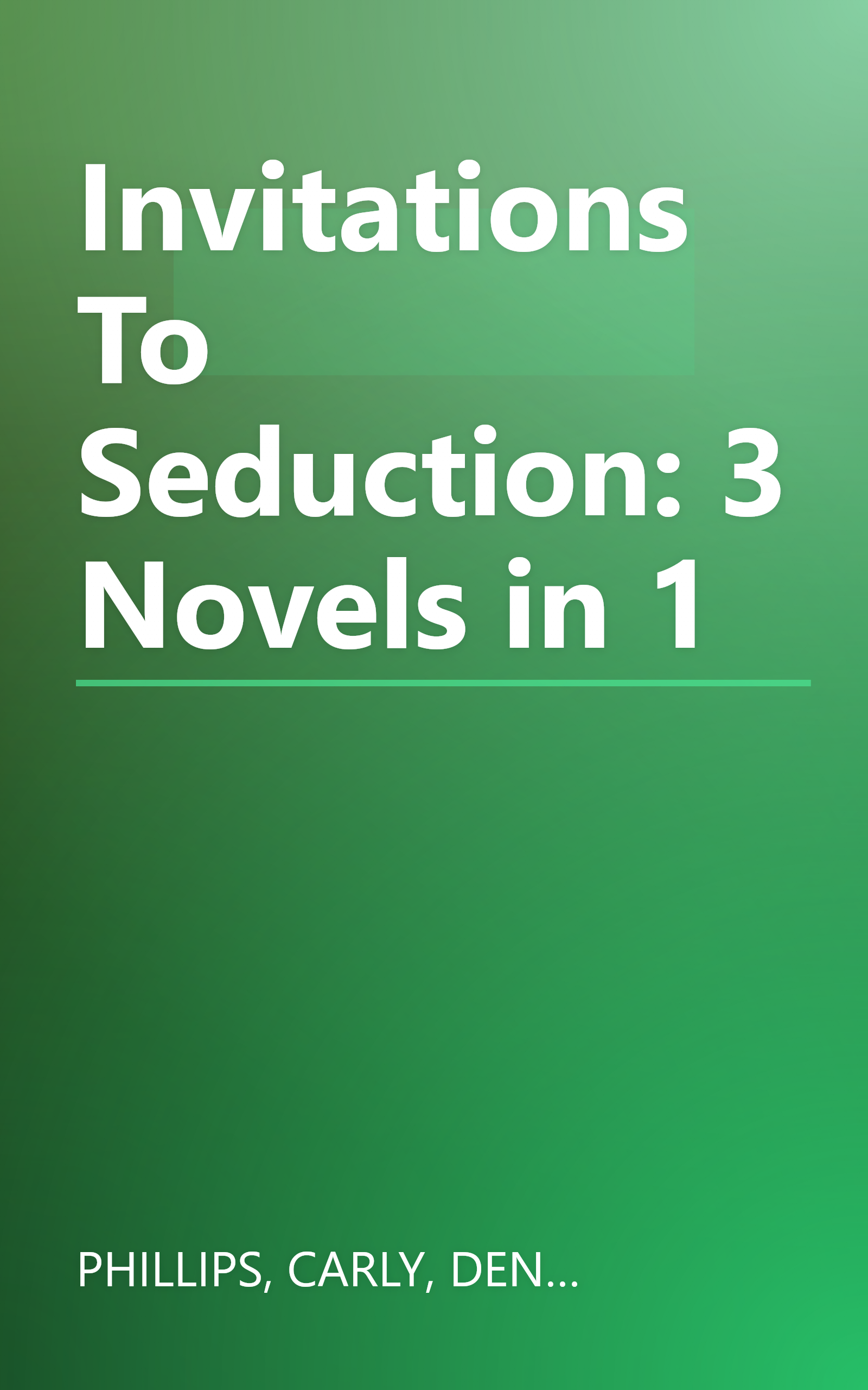 Invitations To Seduction: 3 Novels in 1 book cover