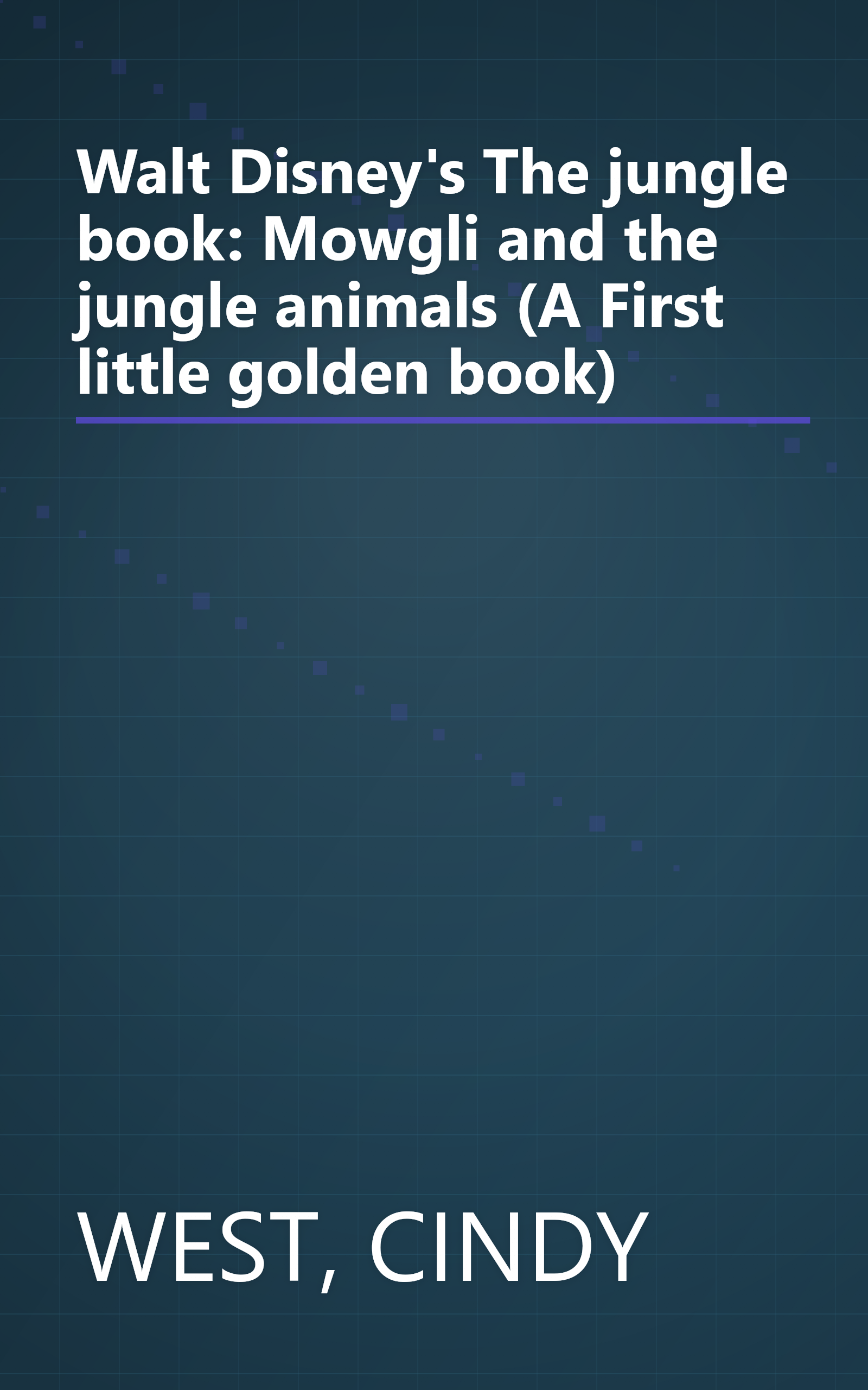 Walt Disney's The jungle book: Mowgli and the jungle animals (A First little golden book) book cover