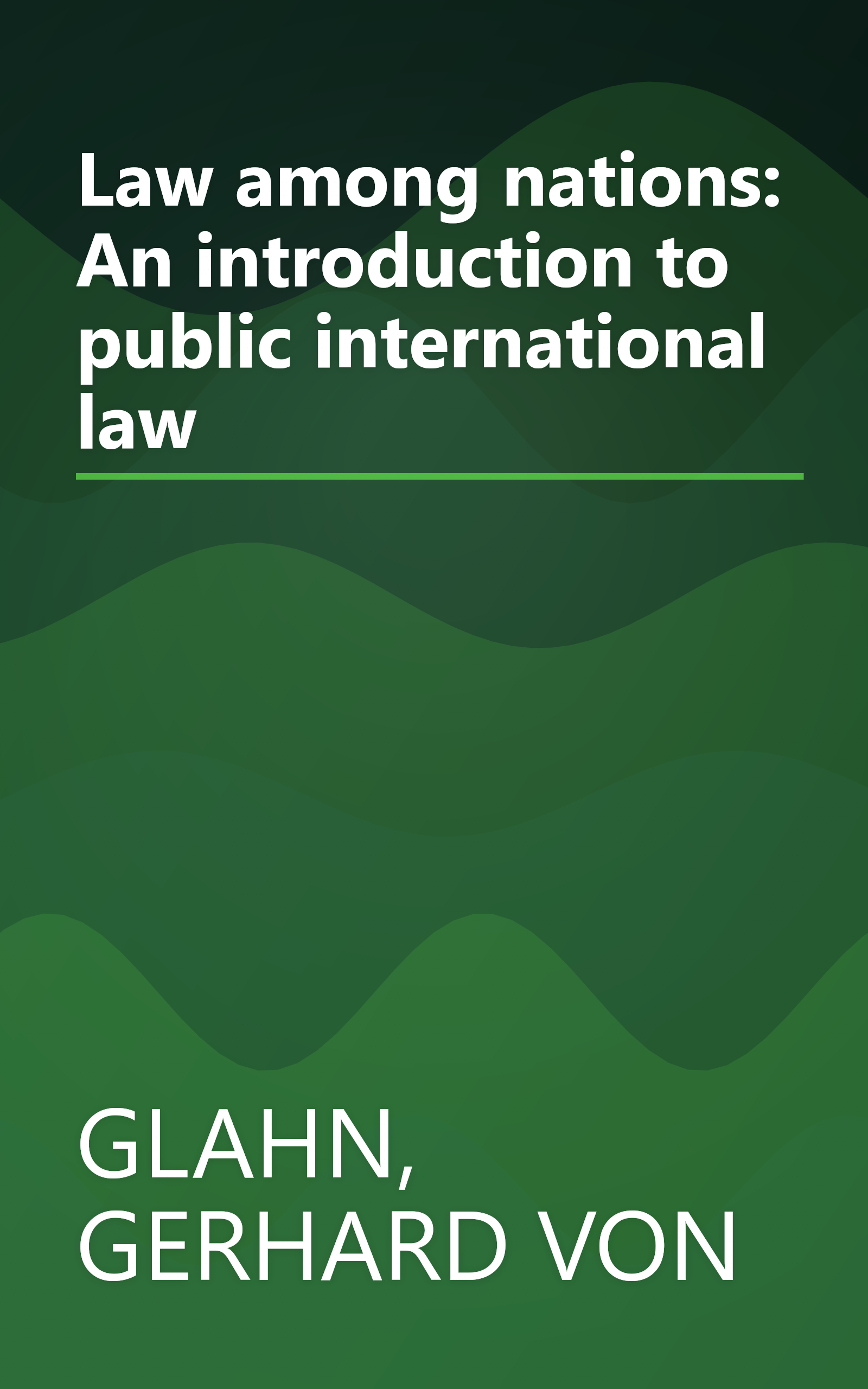 Law among nations: An introduction to public international law book cover