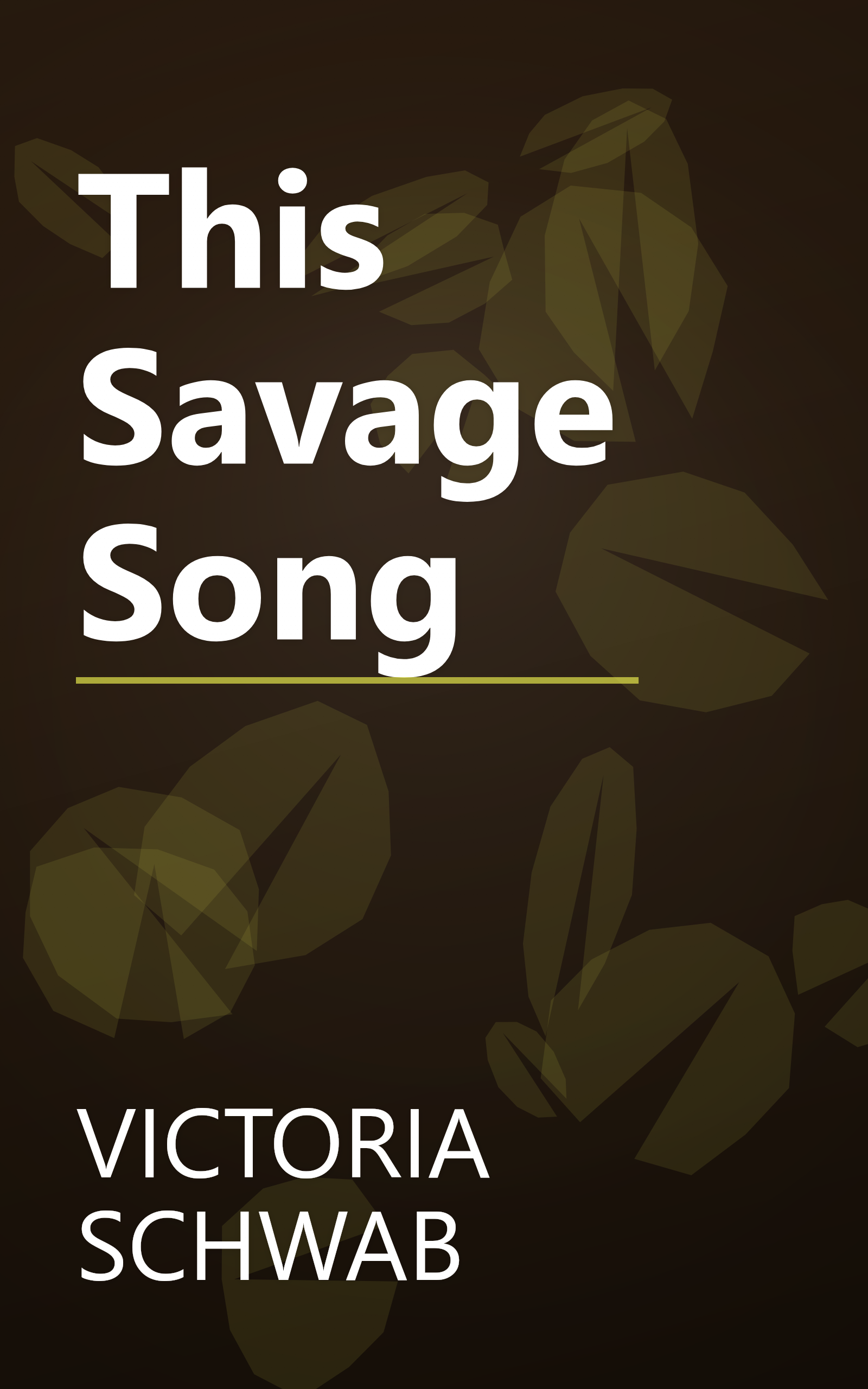 This Savage Song book cover