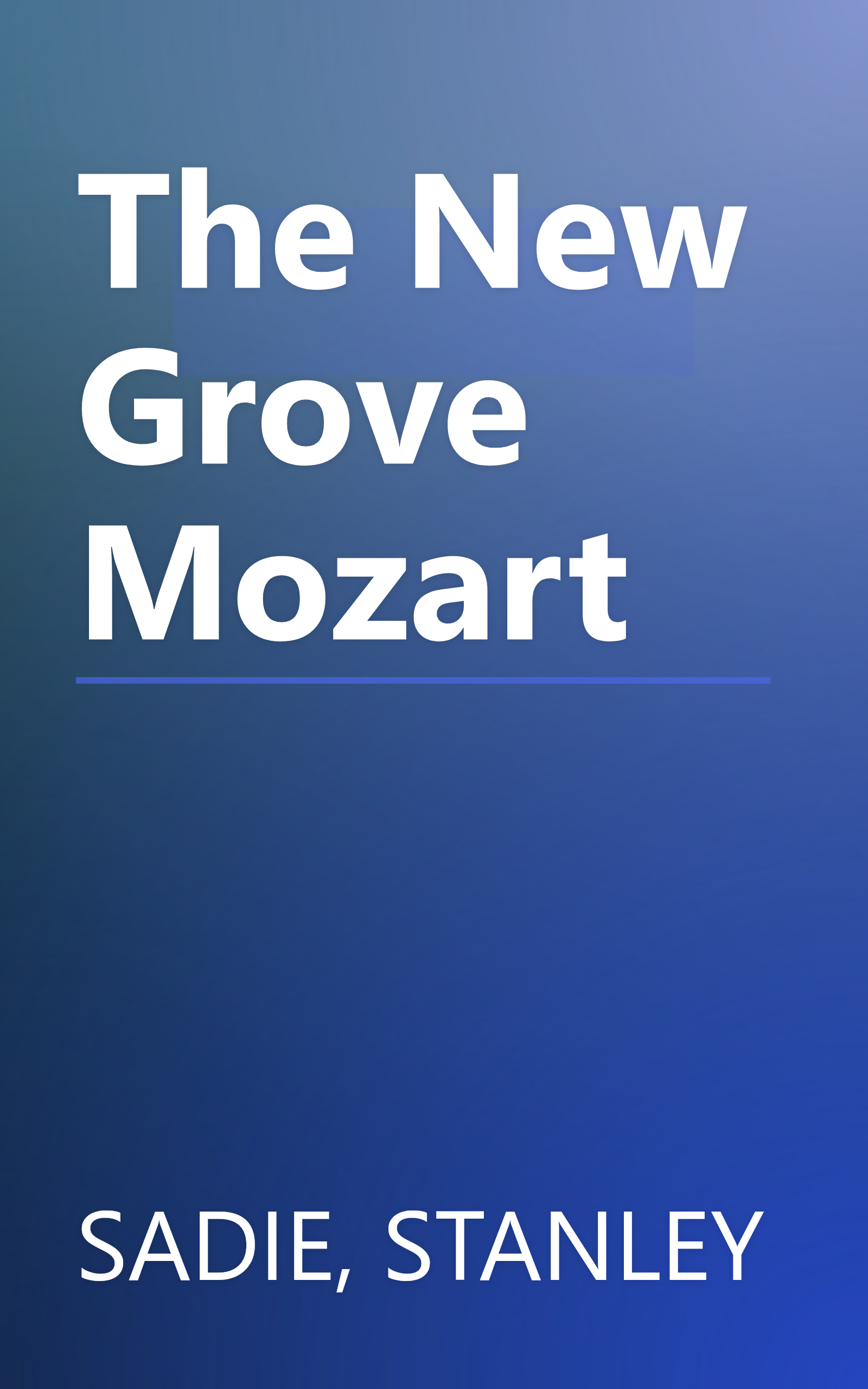 The New Grove Mozart book cover