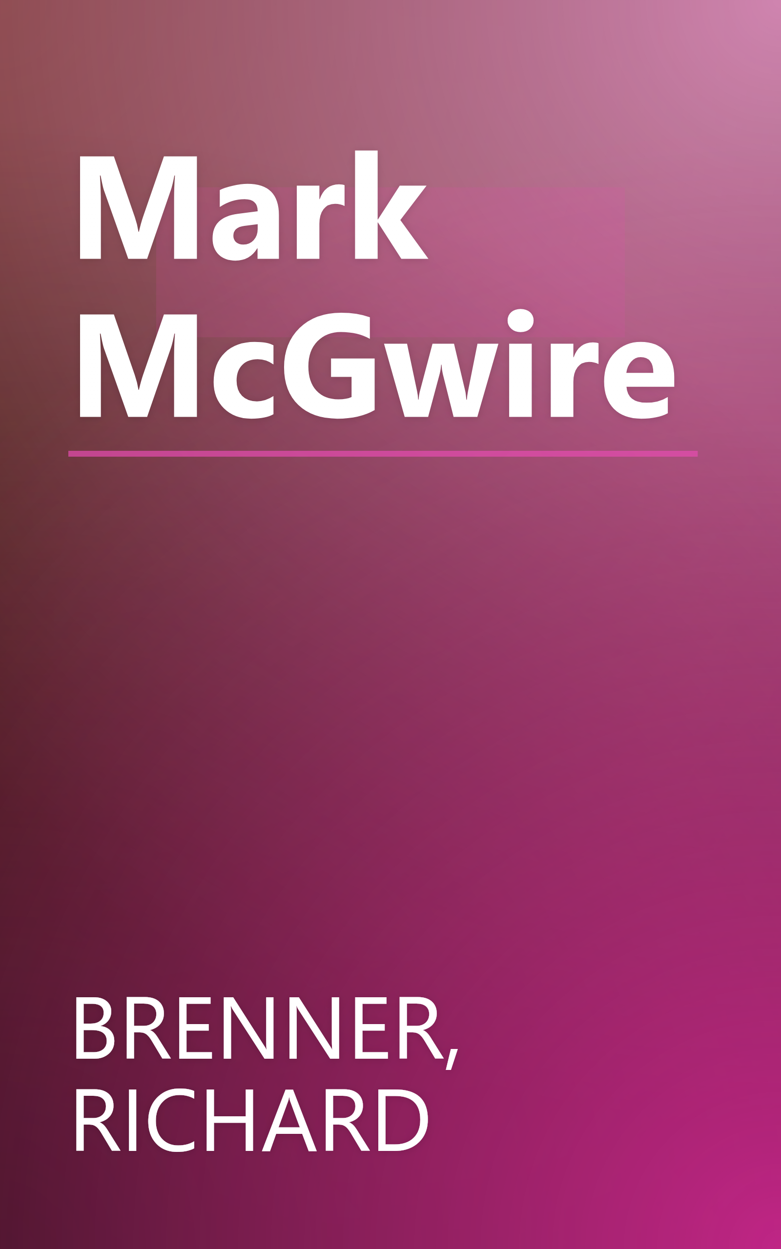 Mark McGwire book cover
